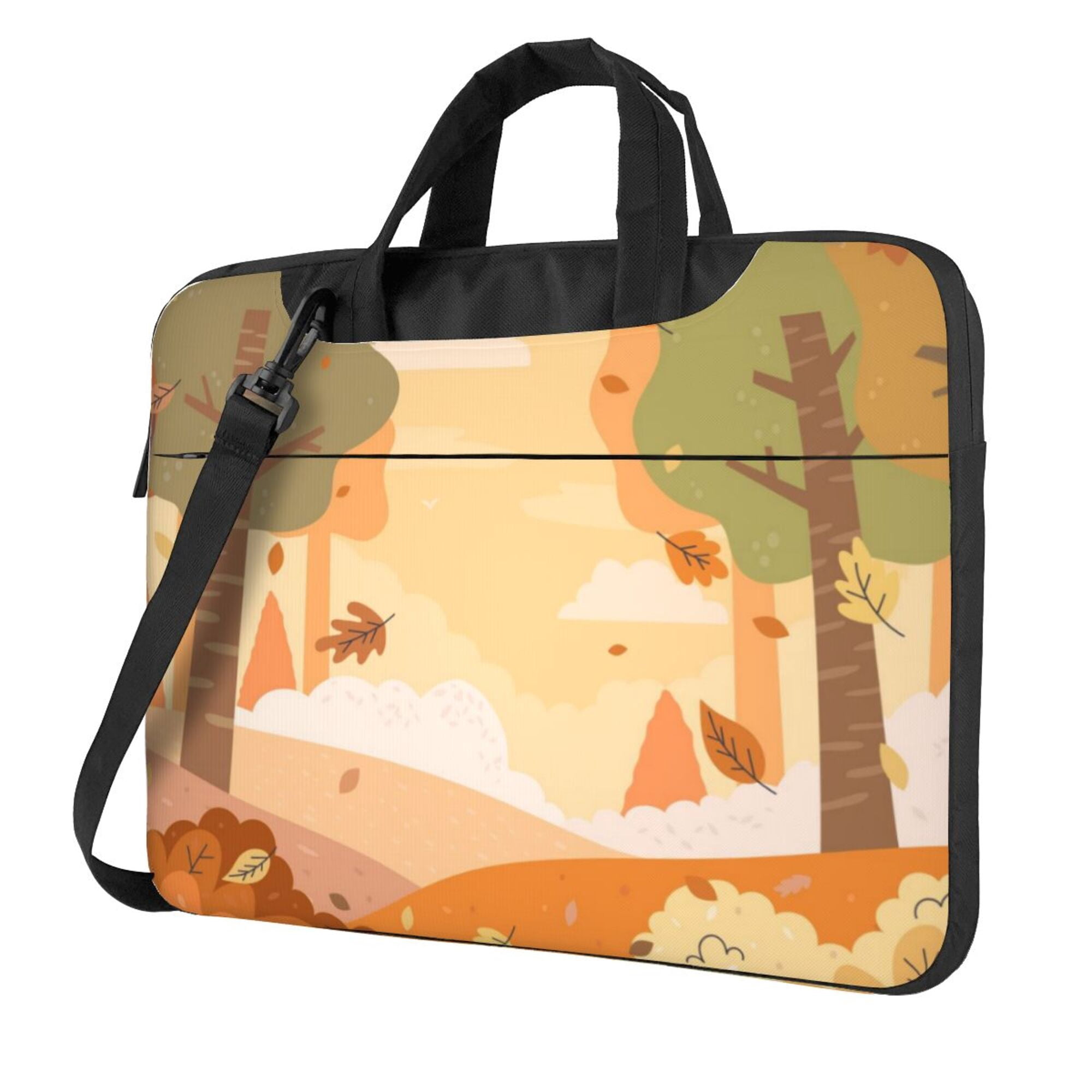 ZICANCN Laptop Case 14 inch, Autumn Forest Leaves Work Shoulder ...