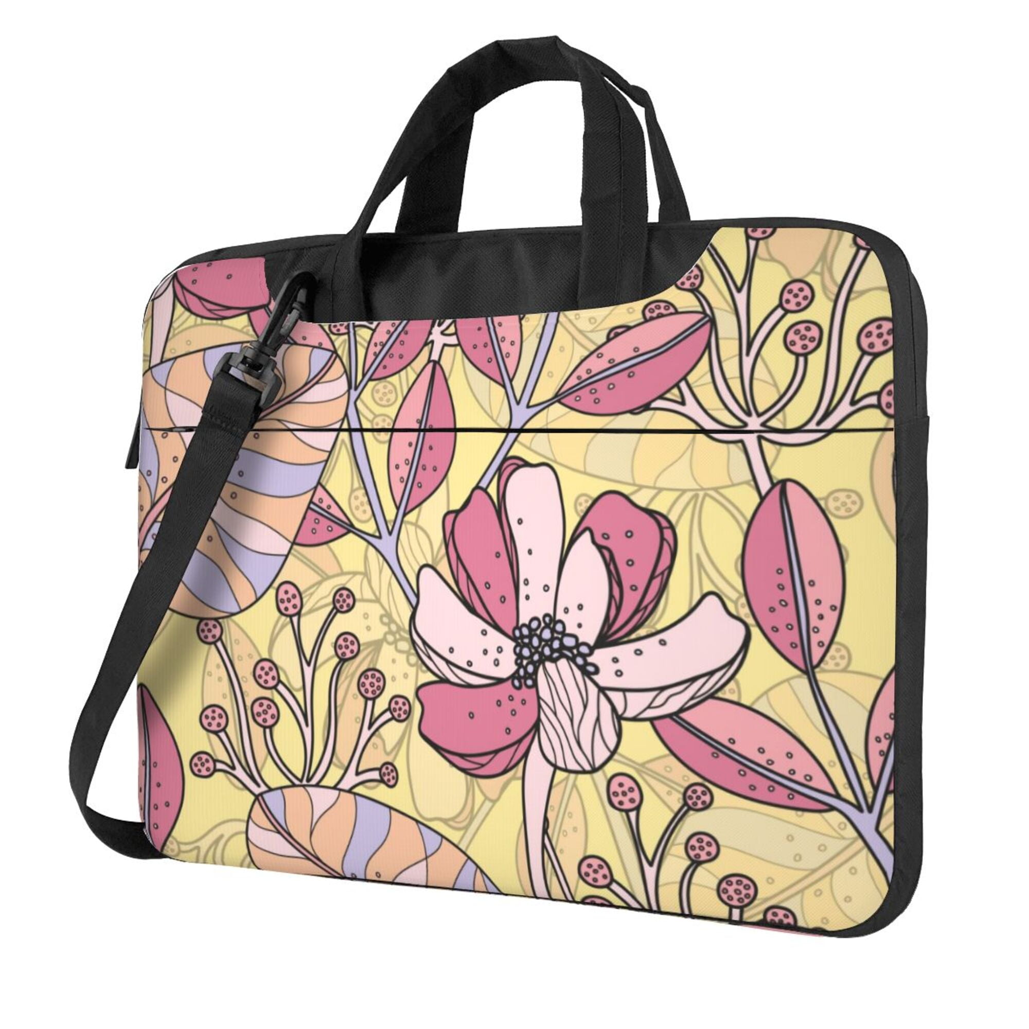 ZICANCN Laptop Case 14 inch, Beauty Botanical Rose Flower Work Shoulder ...