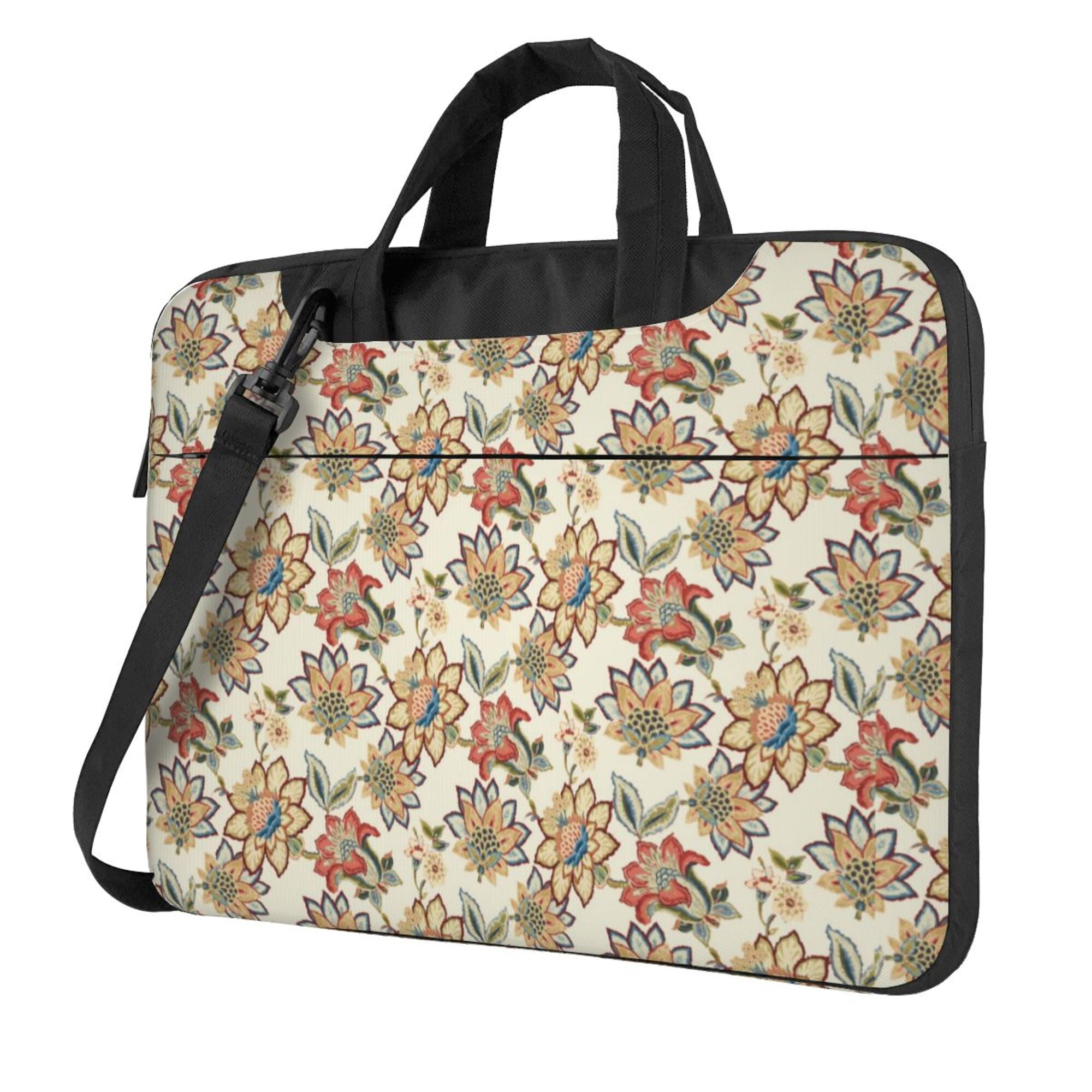 ZICANCN Laptop Case 14 inch, Beige Traditional Floral Batik Work ...