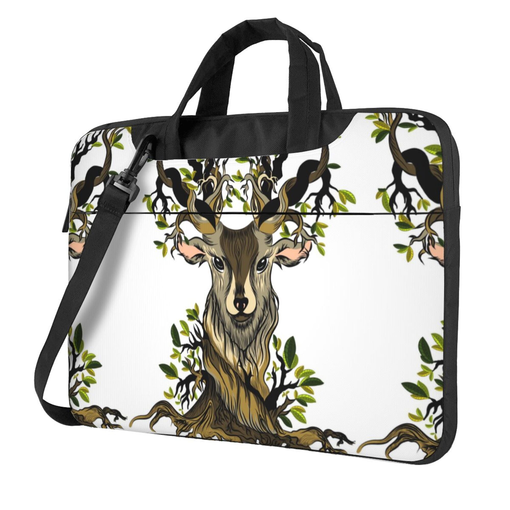 ZICANCN Laptop Case 14 inch, Cartoon Forest Deer Tree Work Shoulder ...