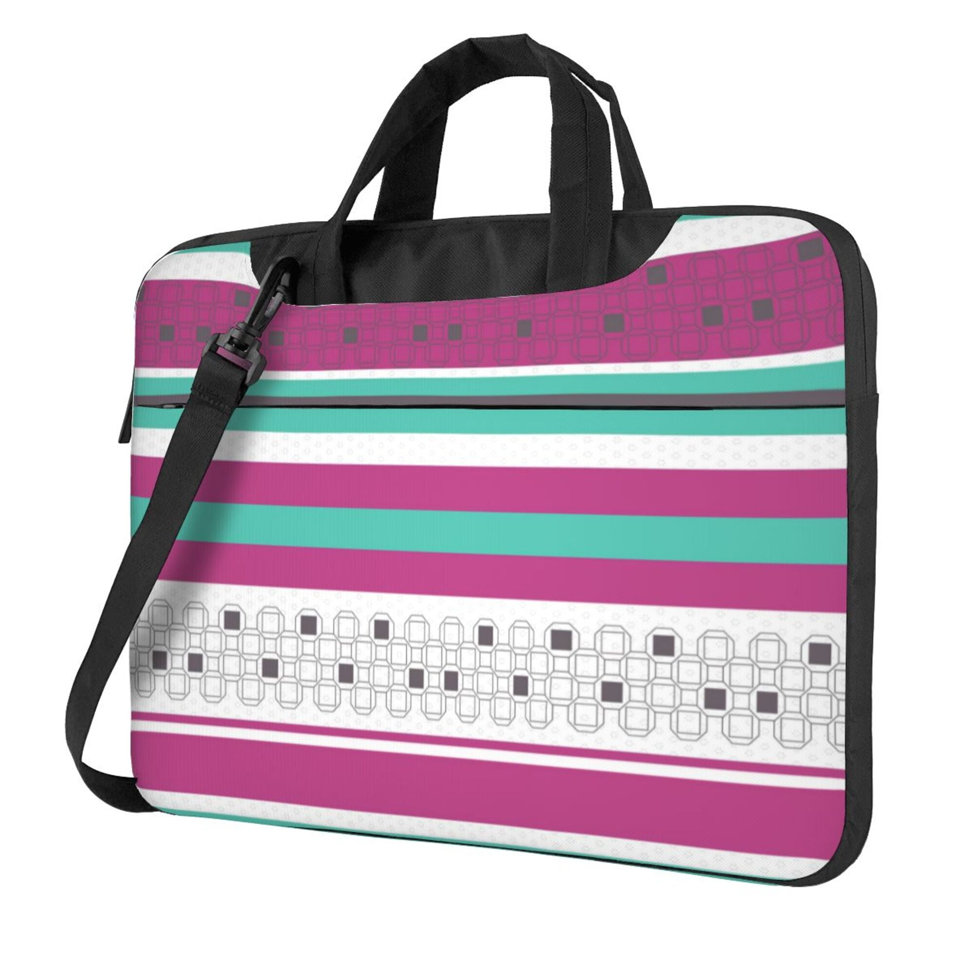 ZICANCN Laptop Case 14 inch, Checkered Green Purple Stripe Work ...