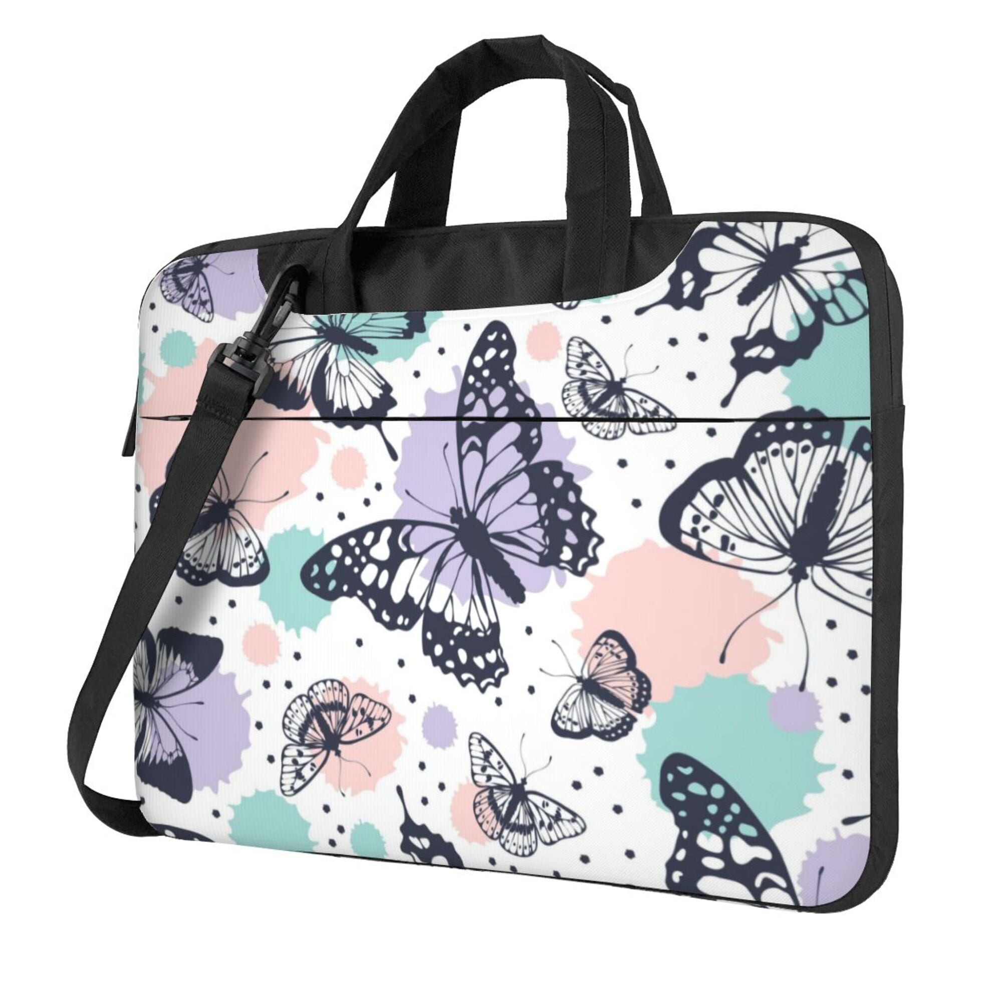 ZICANCN Laptop Case 14 inch, Cute Butterflies Pattern Work Shoulder ...