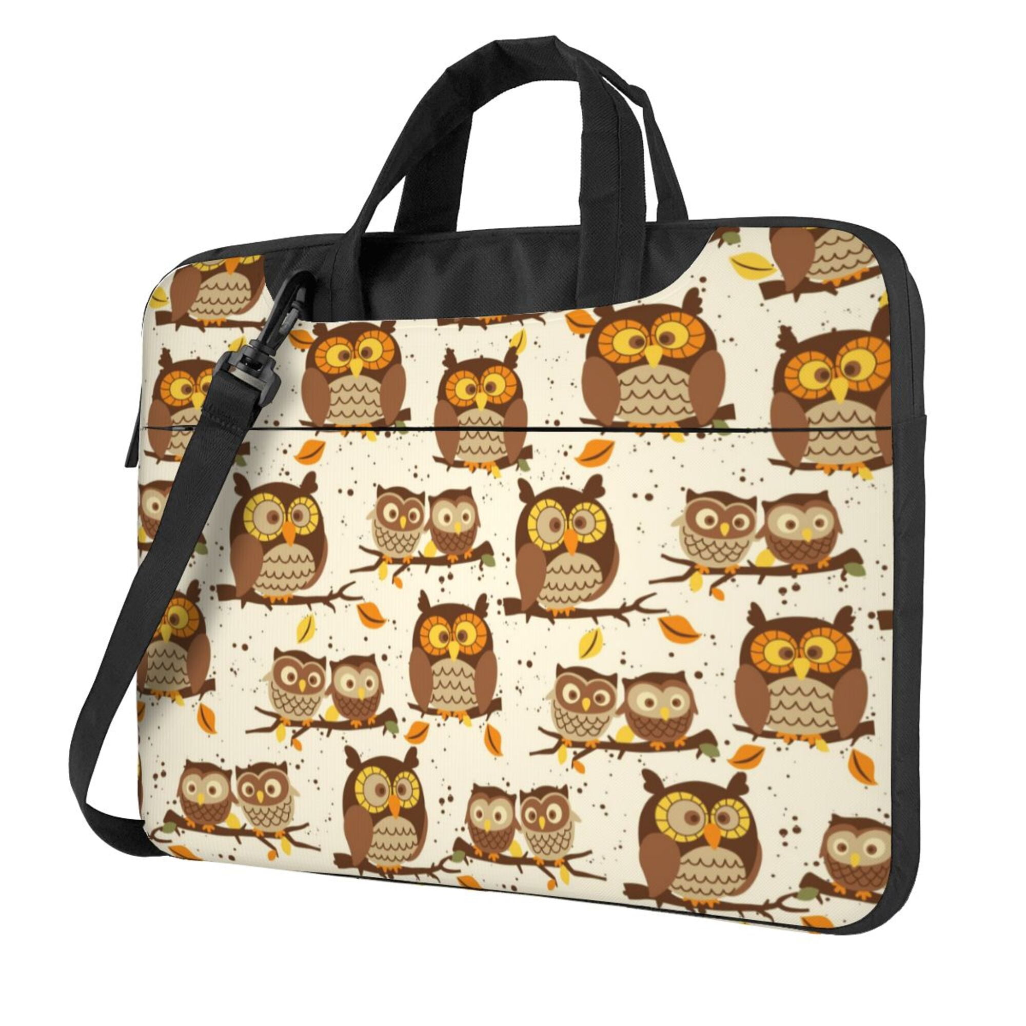 ZICANCN Laptop Case 14 inch, Cute Owls Autumn Branches Work Shoulder ...