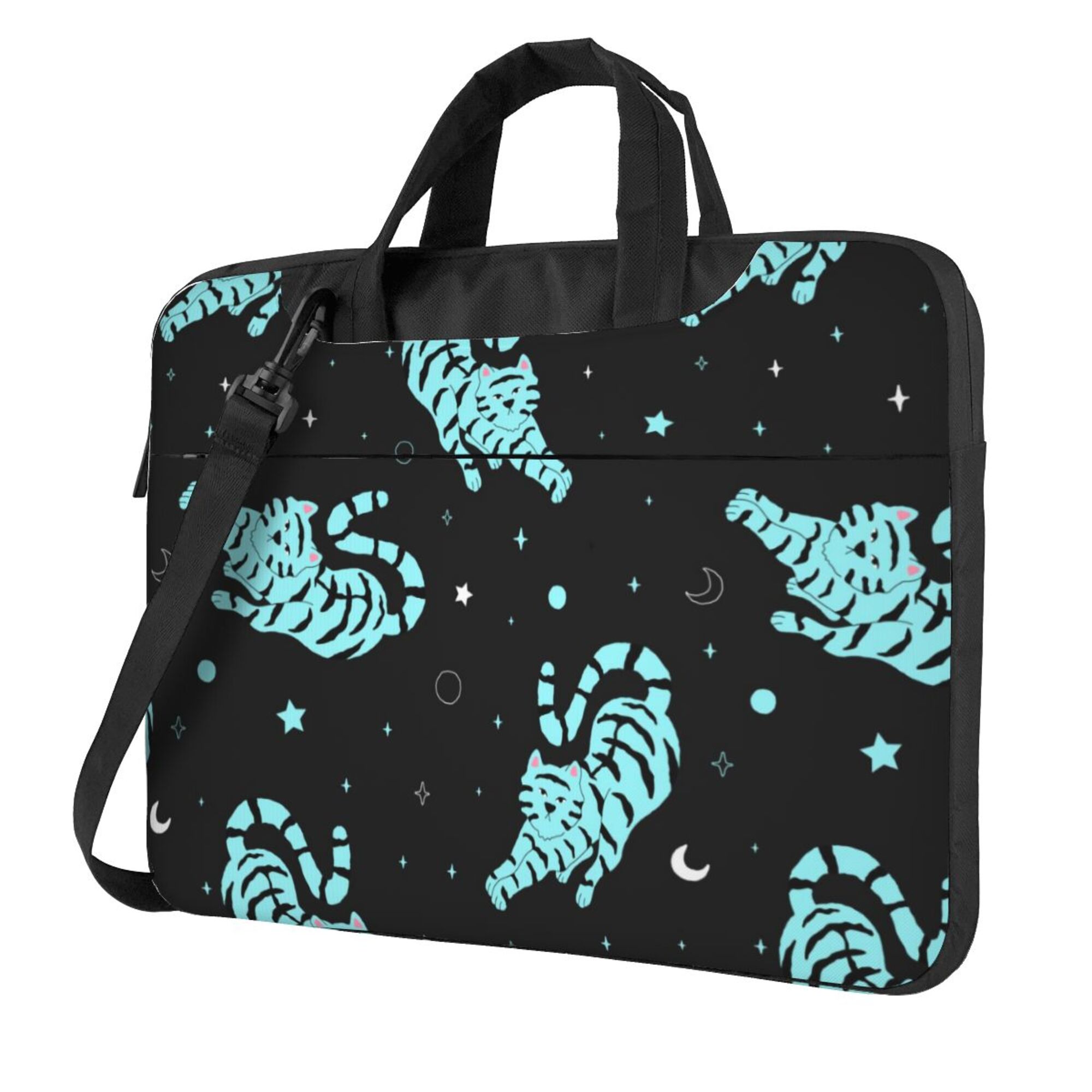 ZICANCN Laptop Case 14 inch, Cute Tiger Funky Night Sky Work Shoulder ...