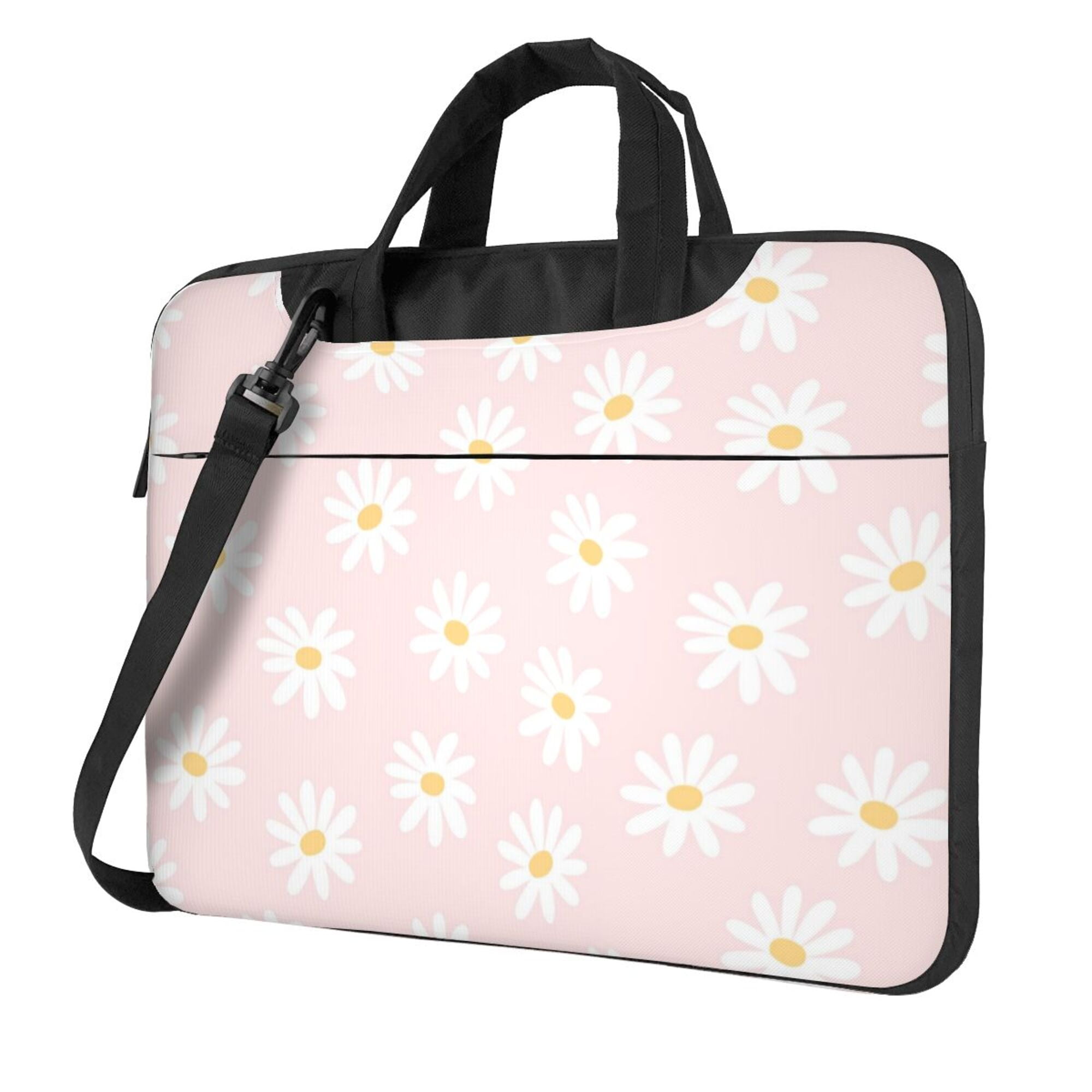ZICANCN Laptop Case 14 inch, Daisy Pink Background Work Shoulder ...