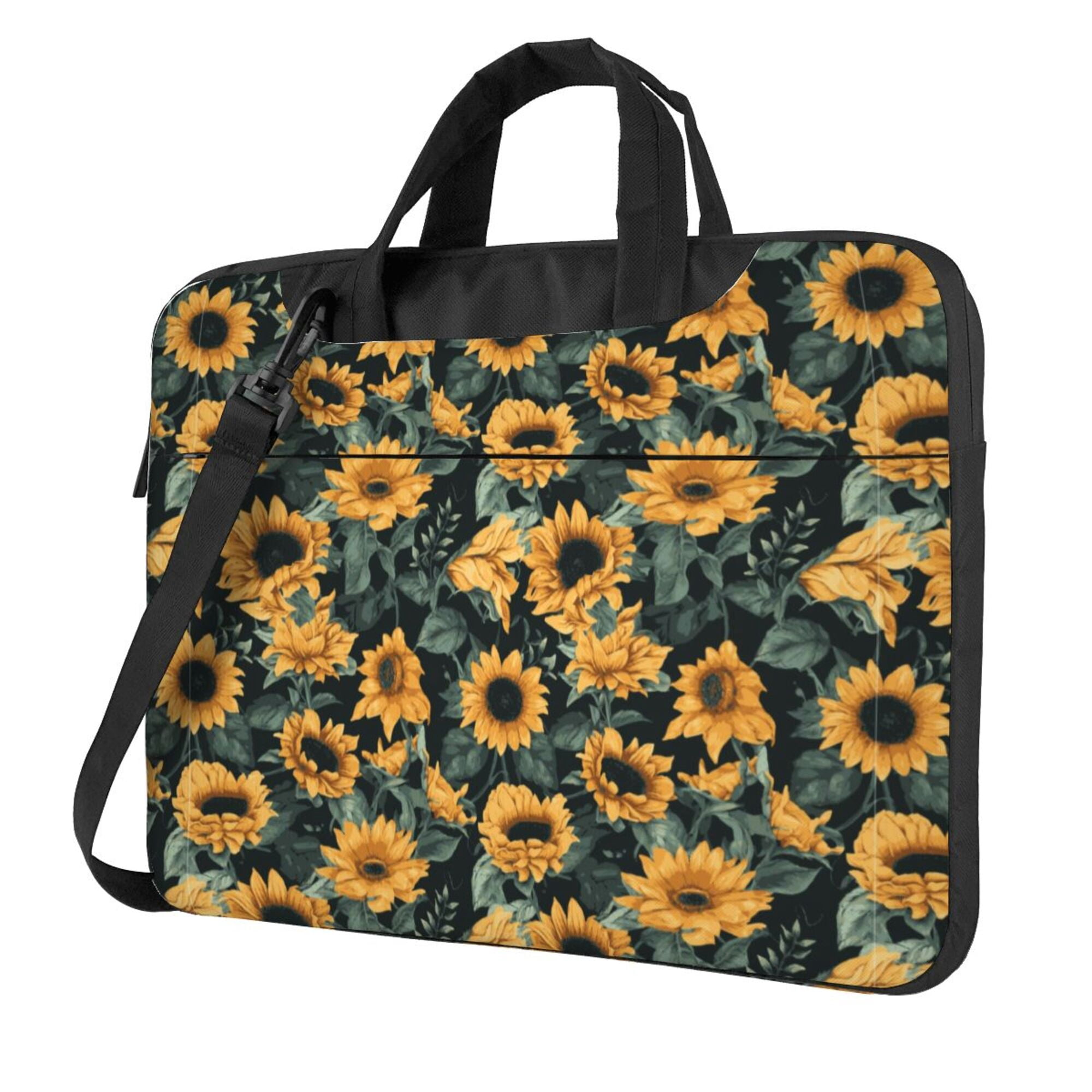 ZICANCN Laptop Case 14 inch, Dark Background Blooming Sunflowers Work ...