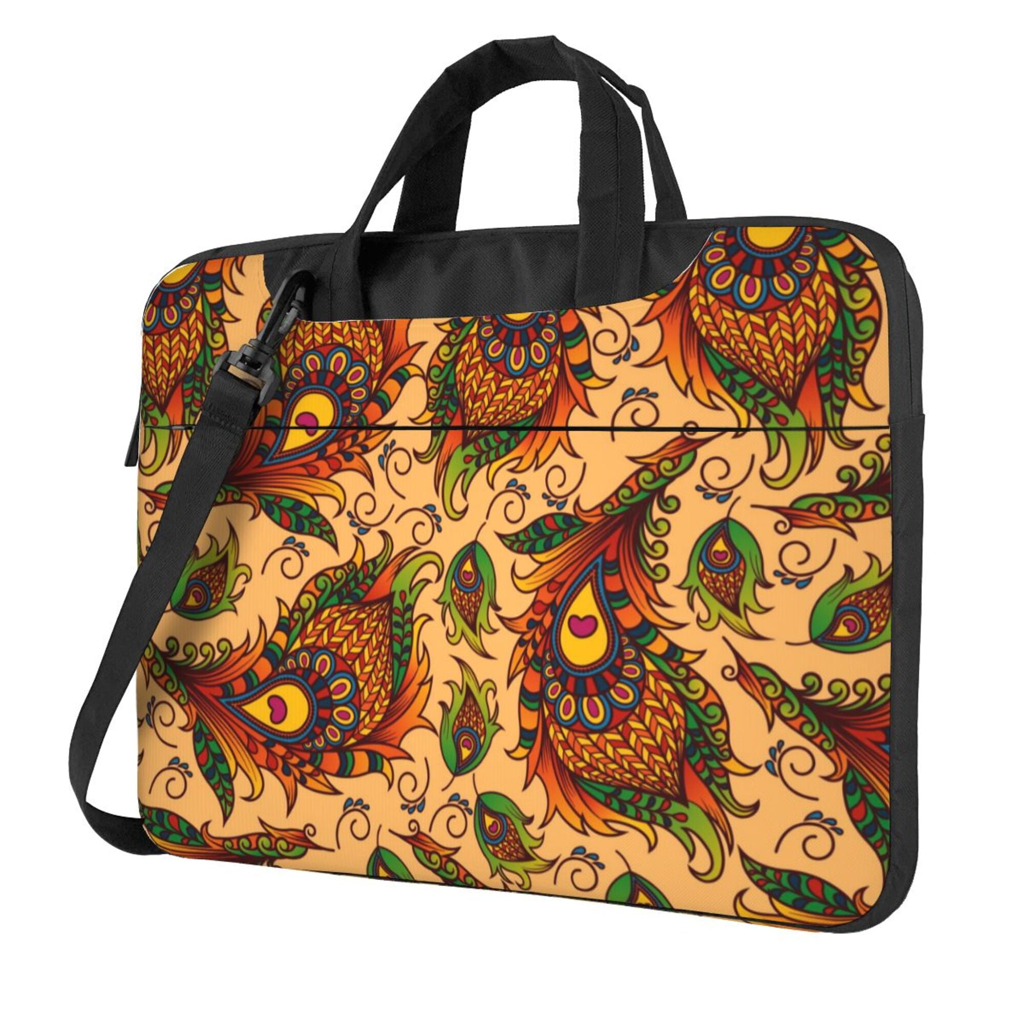 ZICANCN Laptop Case 14 inch, Ethnic Peacock Feathers Oriental Work ...