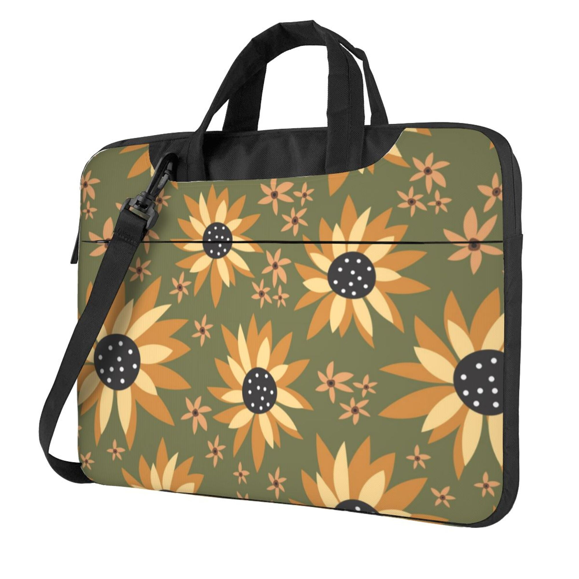 ZICANCN Laptop Case 14 inch, Flower Art Sunflower Texture Work Shoulder ...