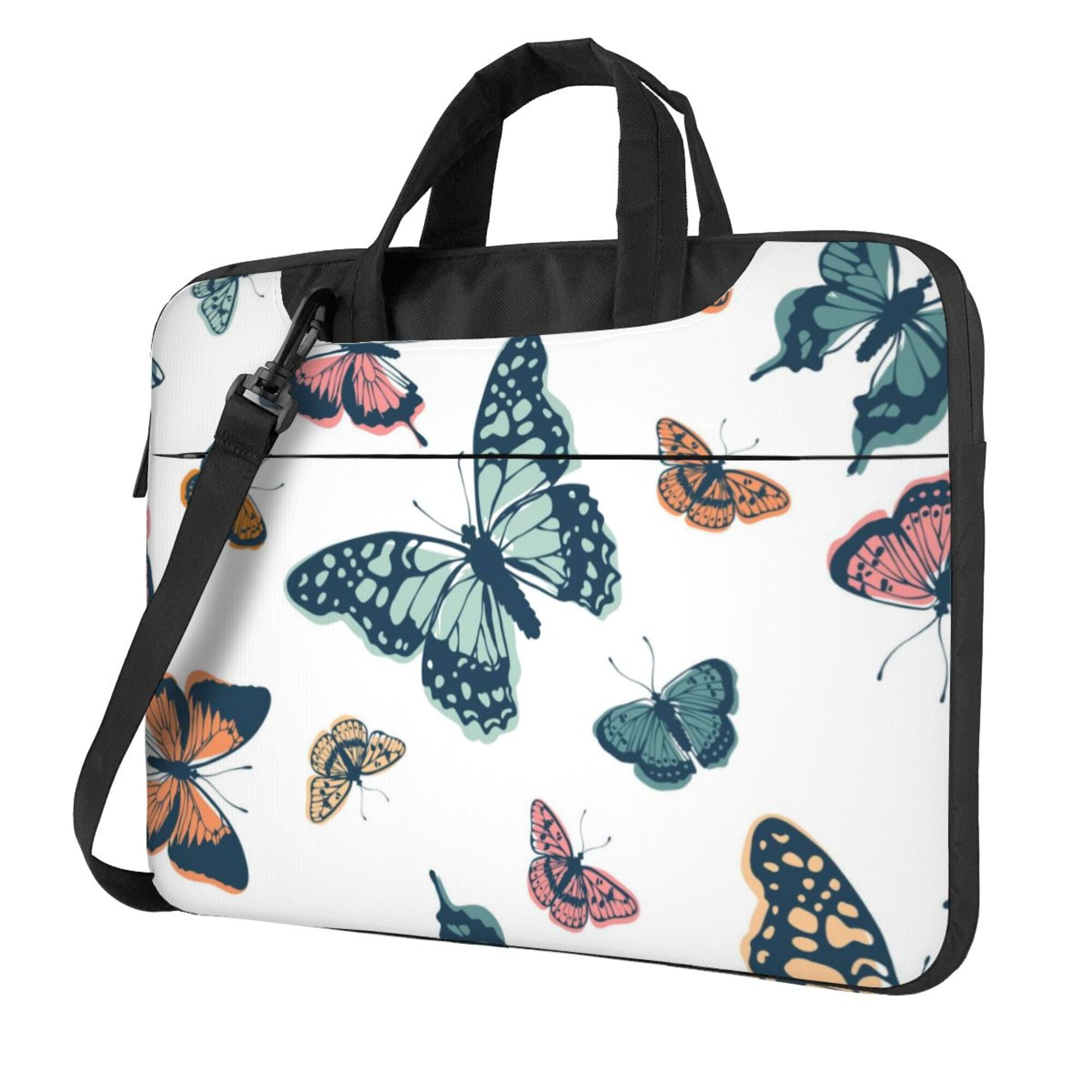 ZICANCN Laptop Case 14 inch, Funny Butterfly Work Shoulder Messenger ...