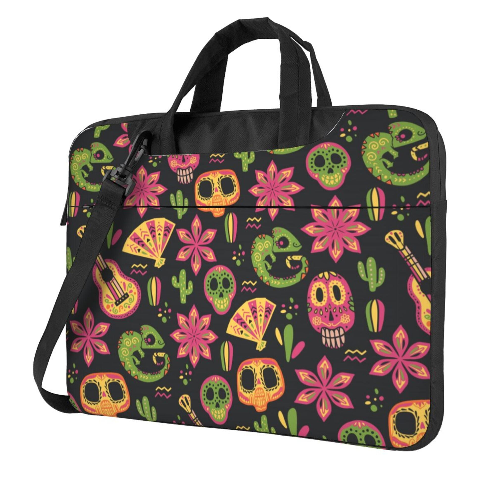 ZICANCN Laptop Case 14 inch, Guitar Skull Aztec Cactus Work Shoulder ...