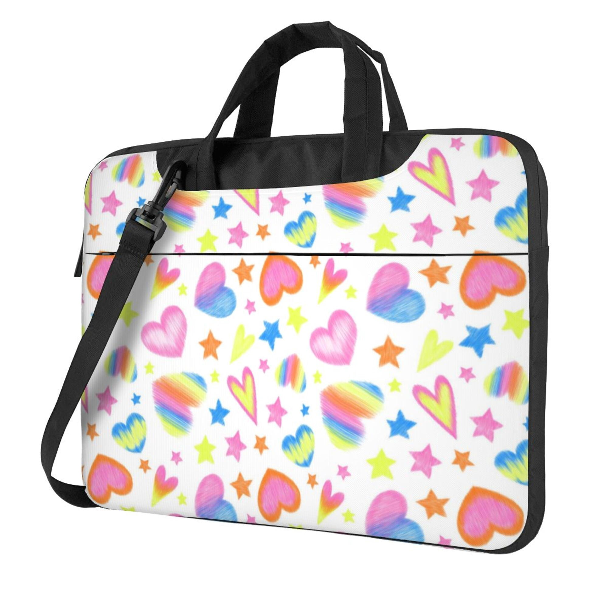ZICANCN Laptop Case 14 inch, Heart Love Rainbow Valentine Work Shoulder ...