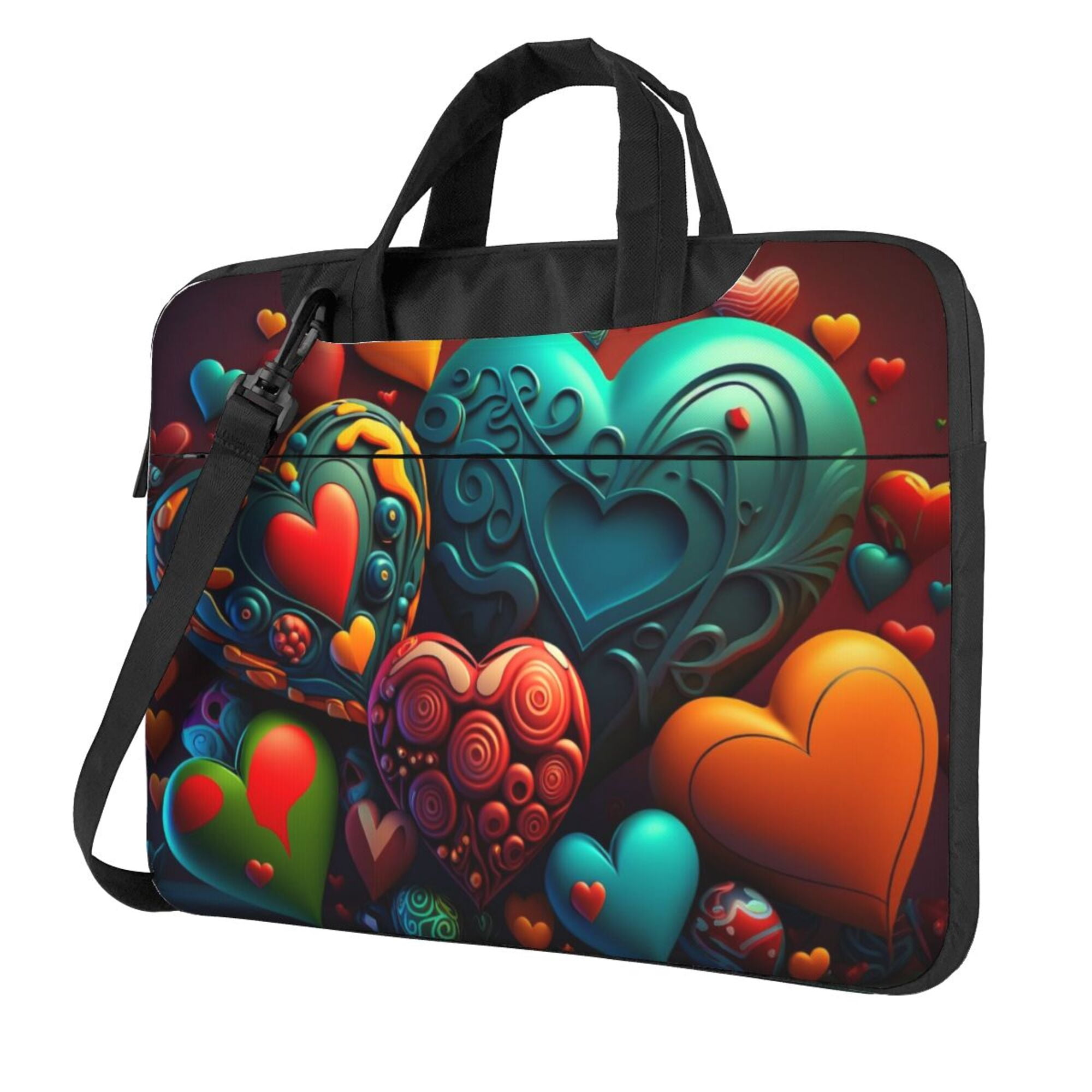 ZICANCN Laptop Case 14 inch, Hearts Love Work Shoulder Messenger ...
