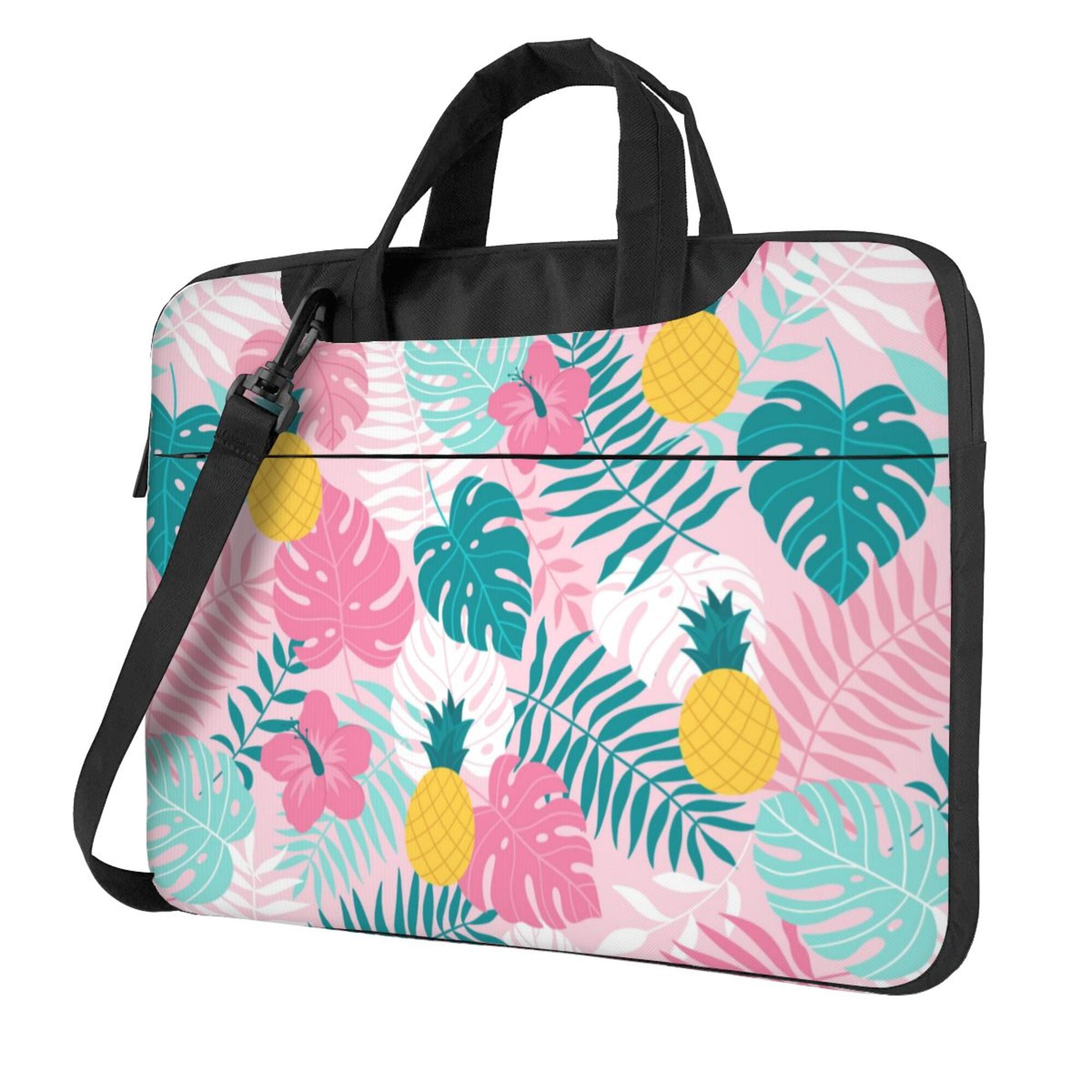 ZICANCN Laptop Case 14 inch, Hibiscus Flower Pineapple Work Shoulder ...