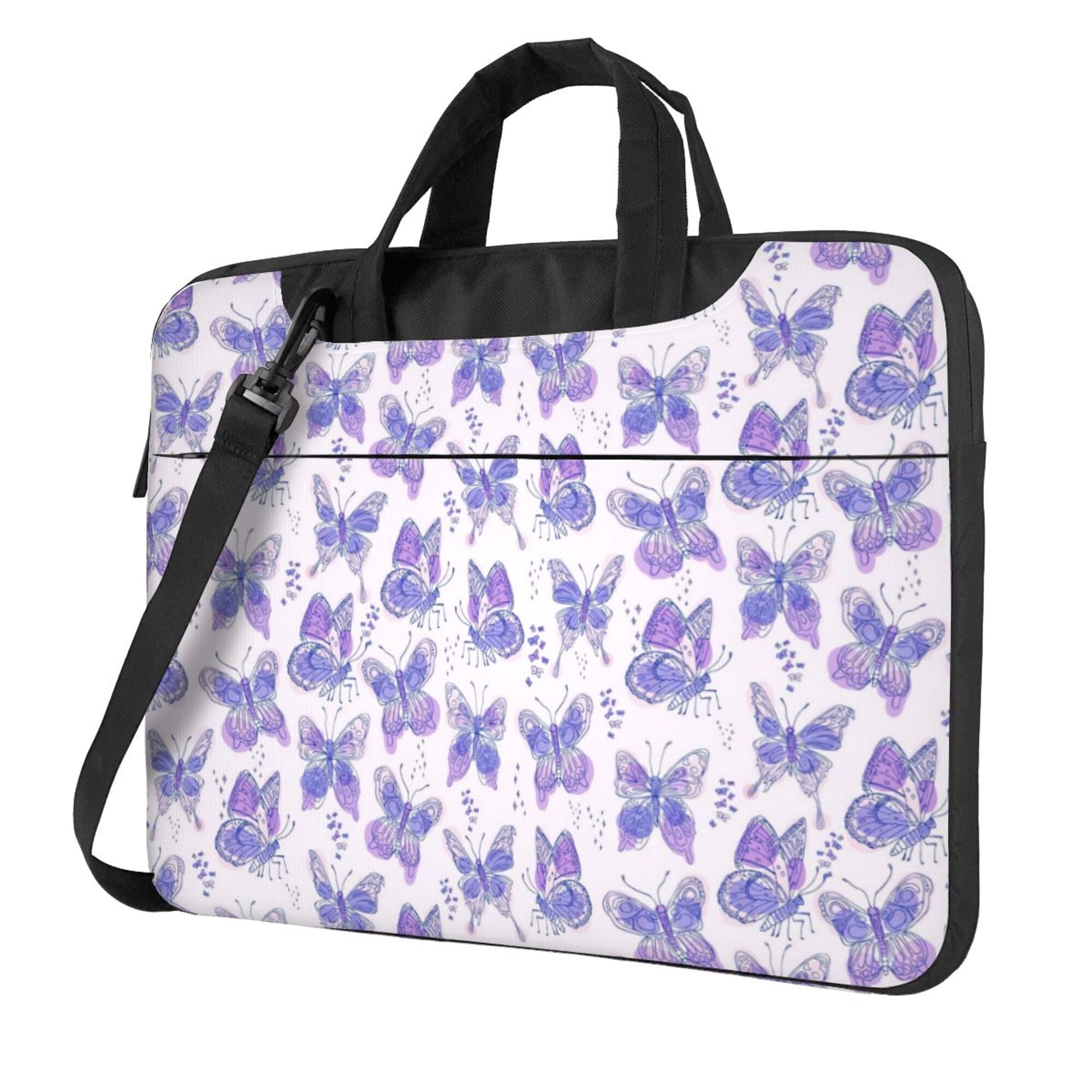 ZICANCN Laptop Case 14 inch, Nature Pink Vintage Butterfly Work ...