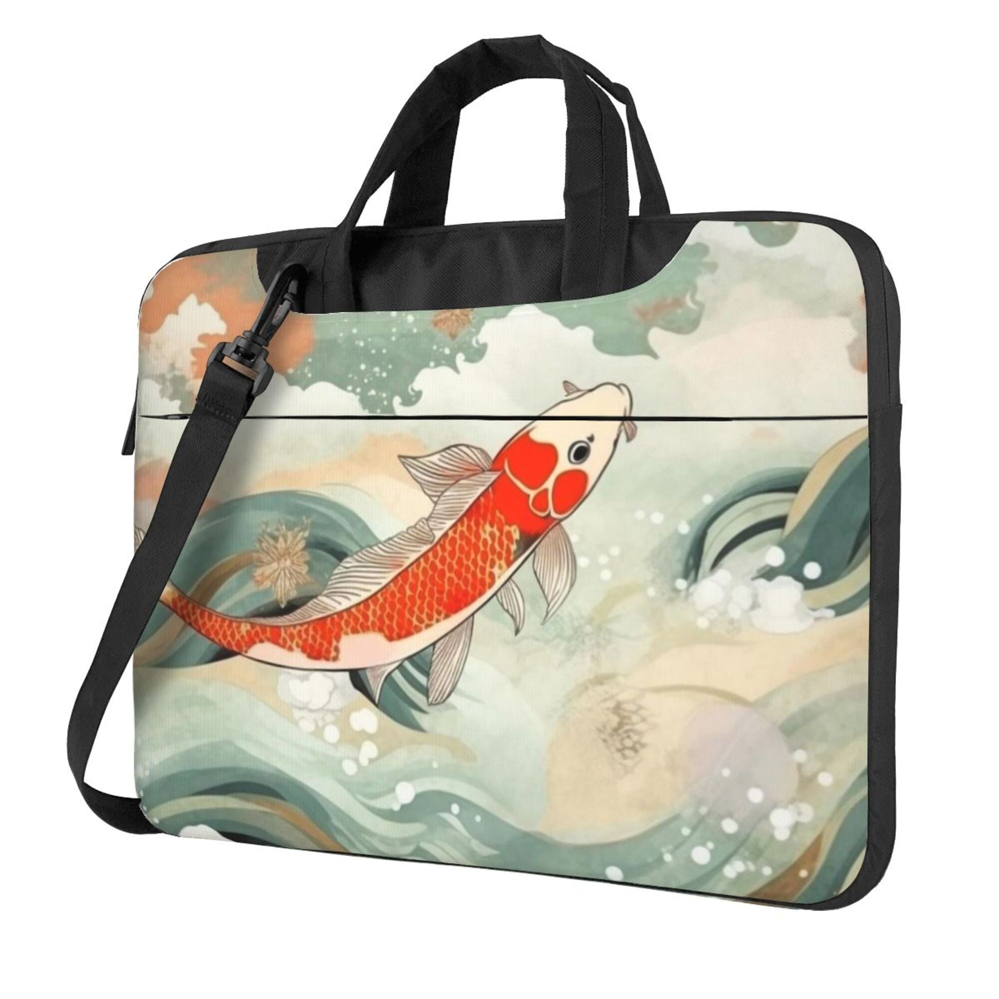 ZICANCN Laptop Case 14 inch, Oriental Japanese Abstract Koi-Fish Work ...