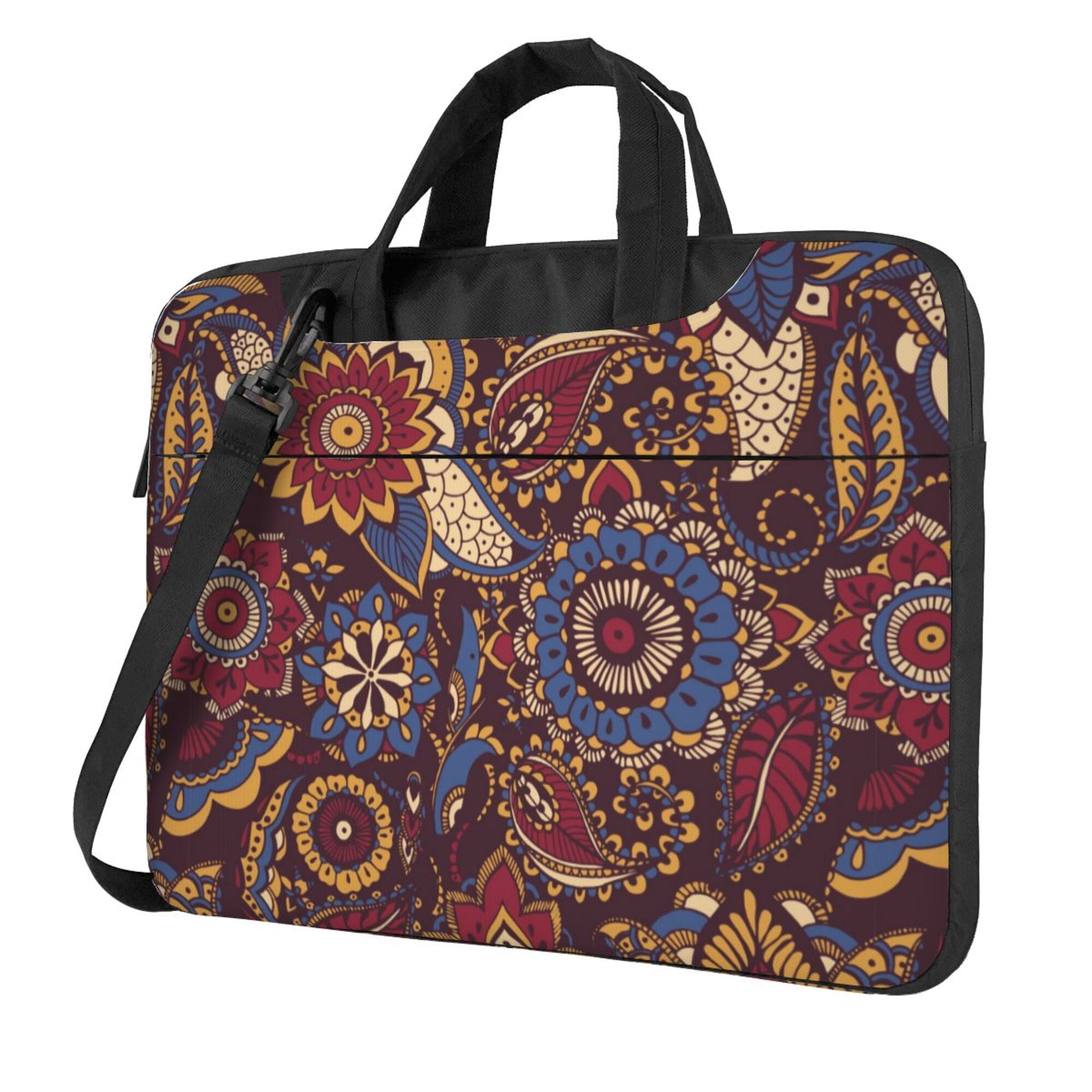 ZICANCN Laptop Case 14 inch, Persian Paisley Red Floral Work Shoulder ...