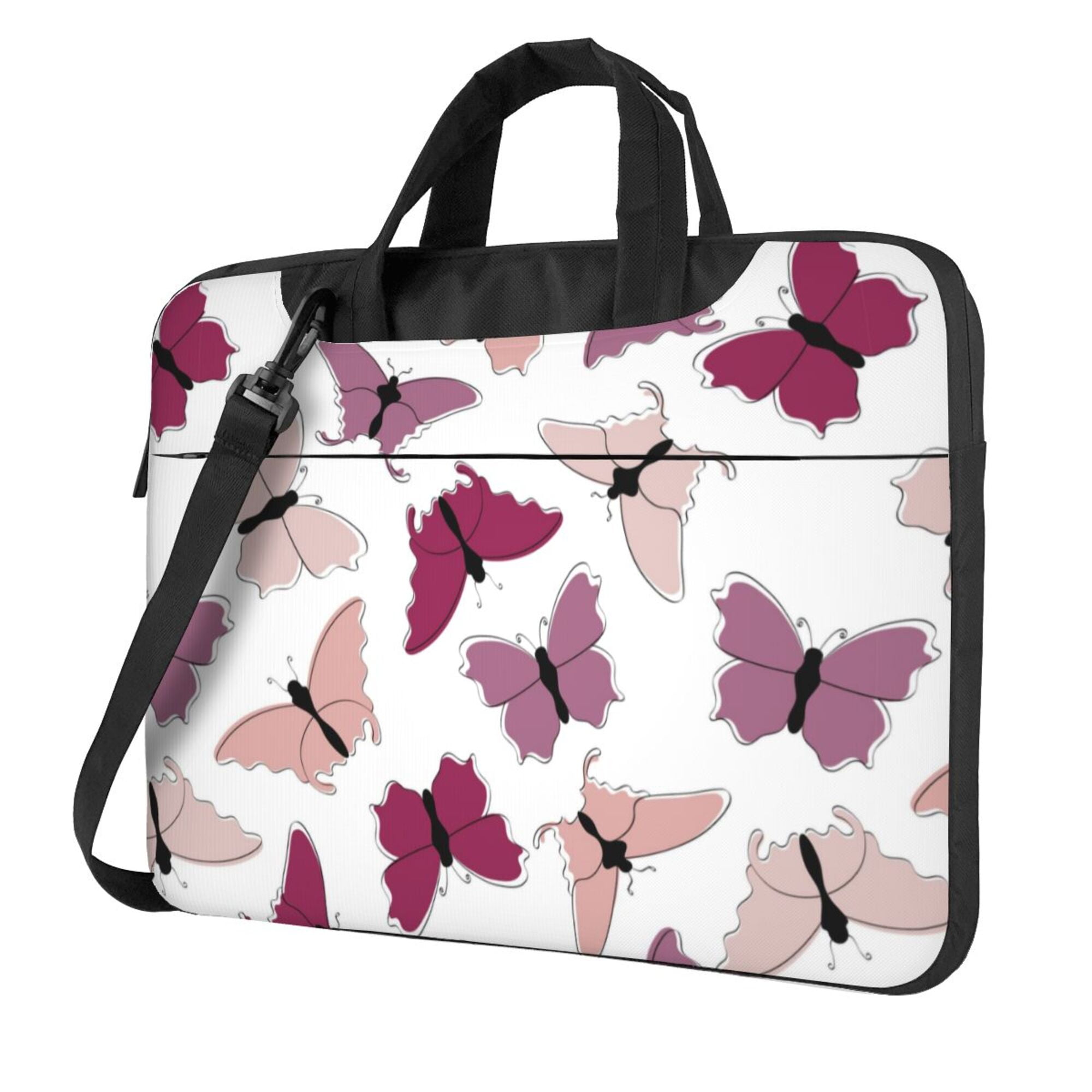 ZICANCN Laptop Case 14 inch, Pink Butterflies Seamless Texture Work ...