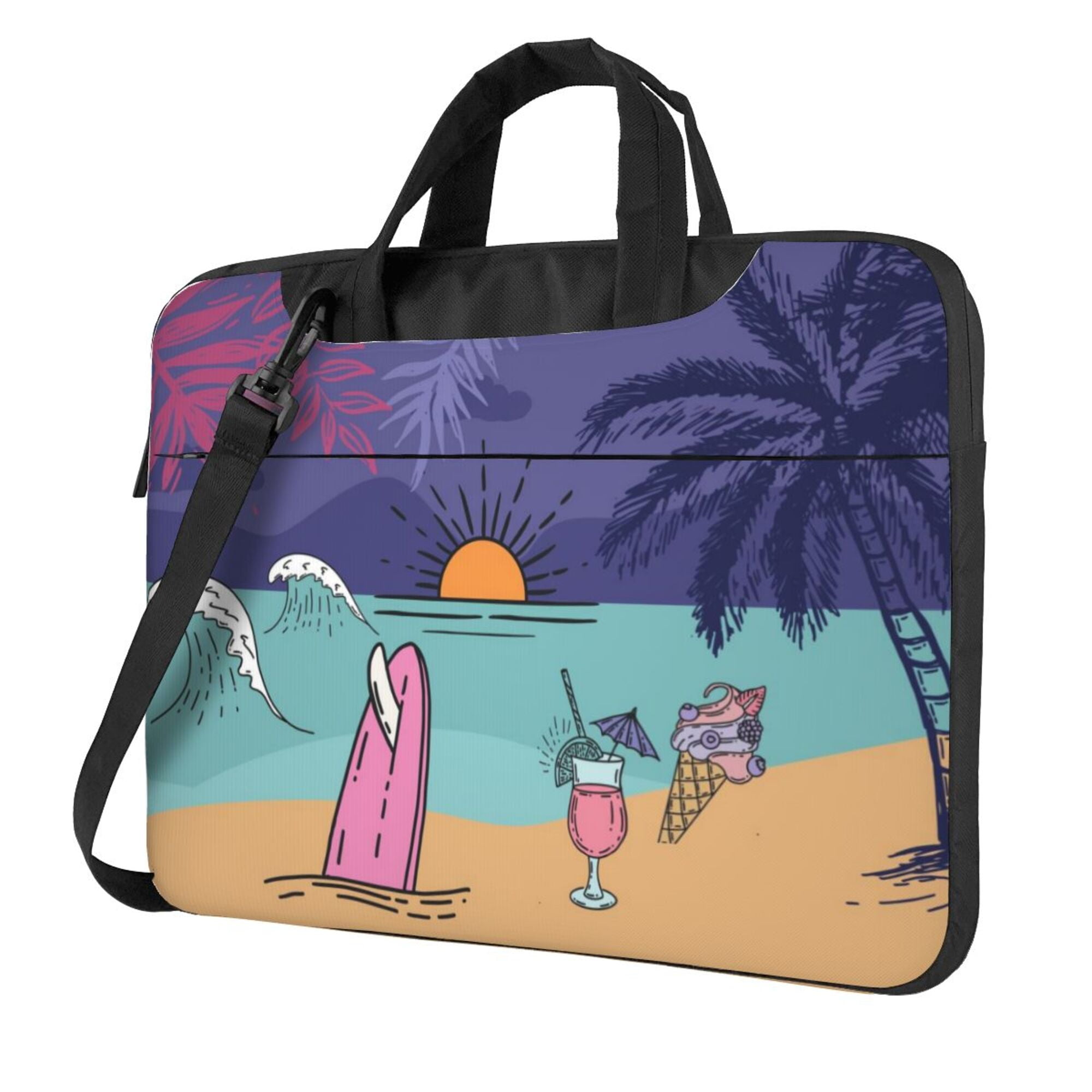 ZICANCN Laptop Case 14 inch, Sand Surf Work Shoulder Messenger Business ...