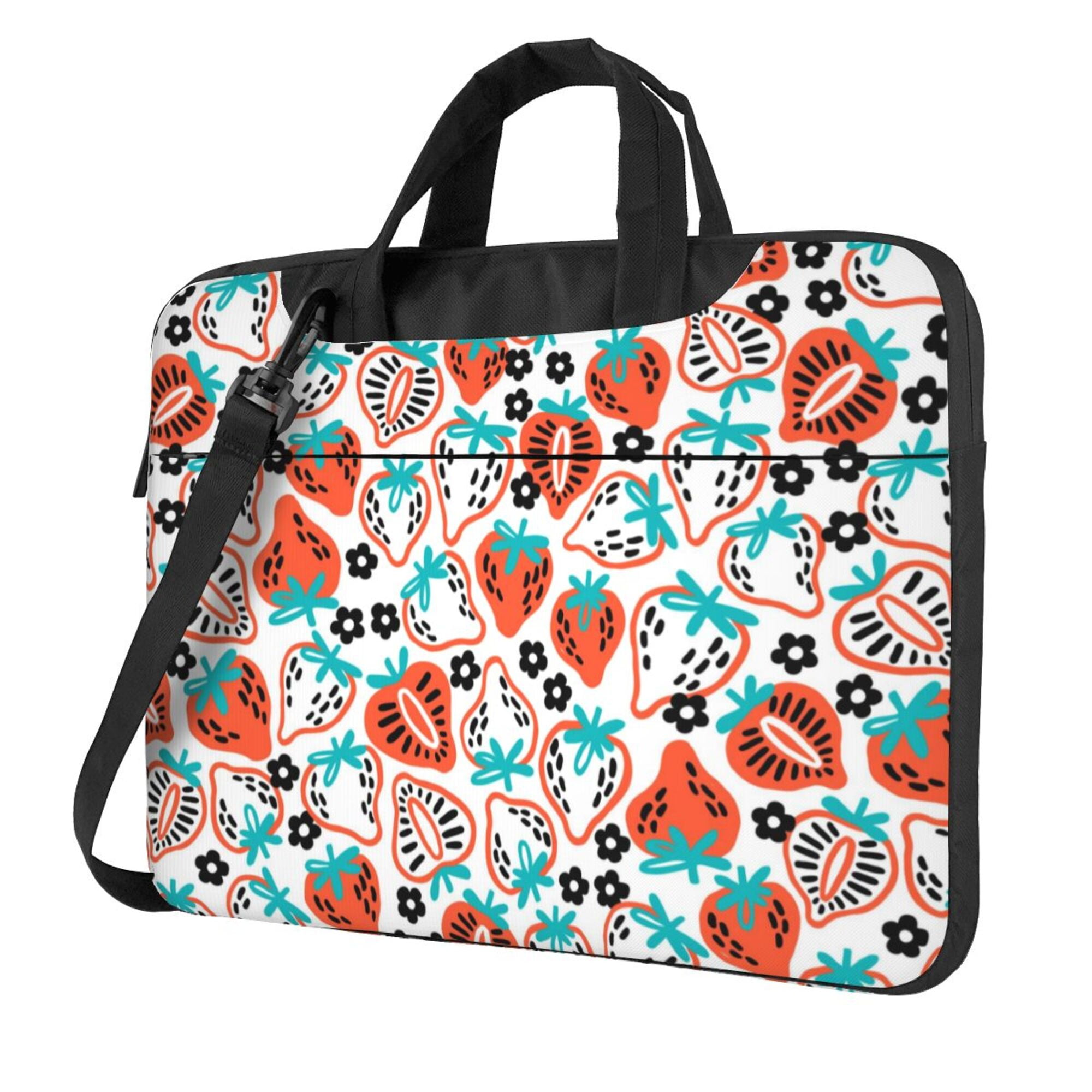 ZICANCN Laptop Case 14 inch, Seamless Strawberry Flower Leaf Work ...