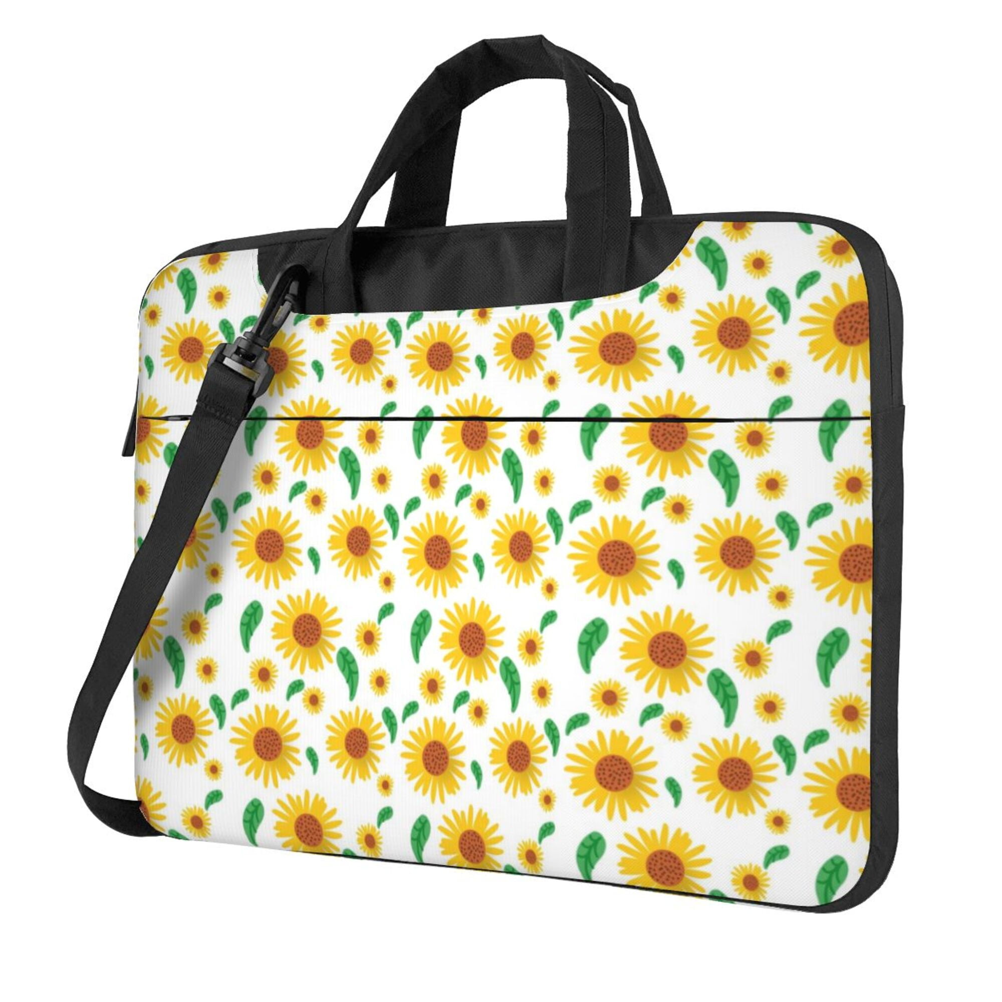 ZICANCN Laptop Case 14 inch, Sunflower Template Flower Work Shoulder ...