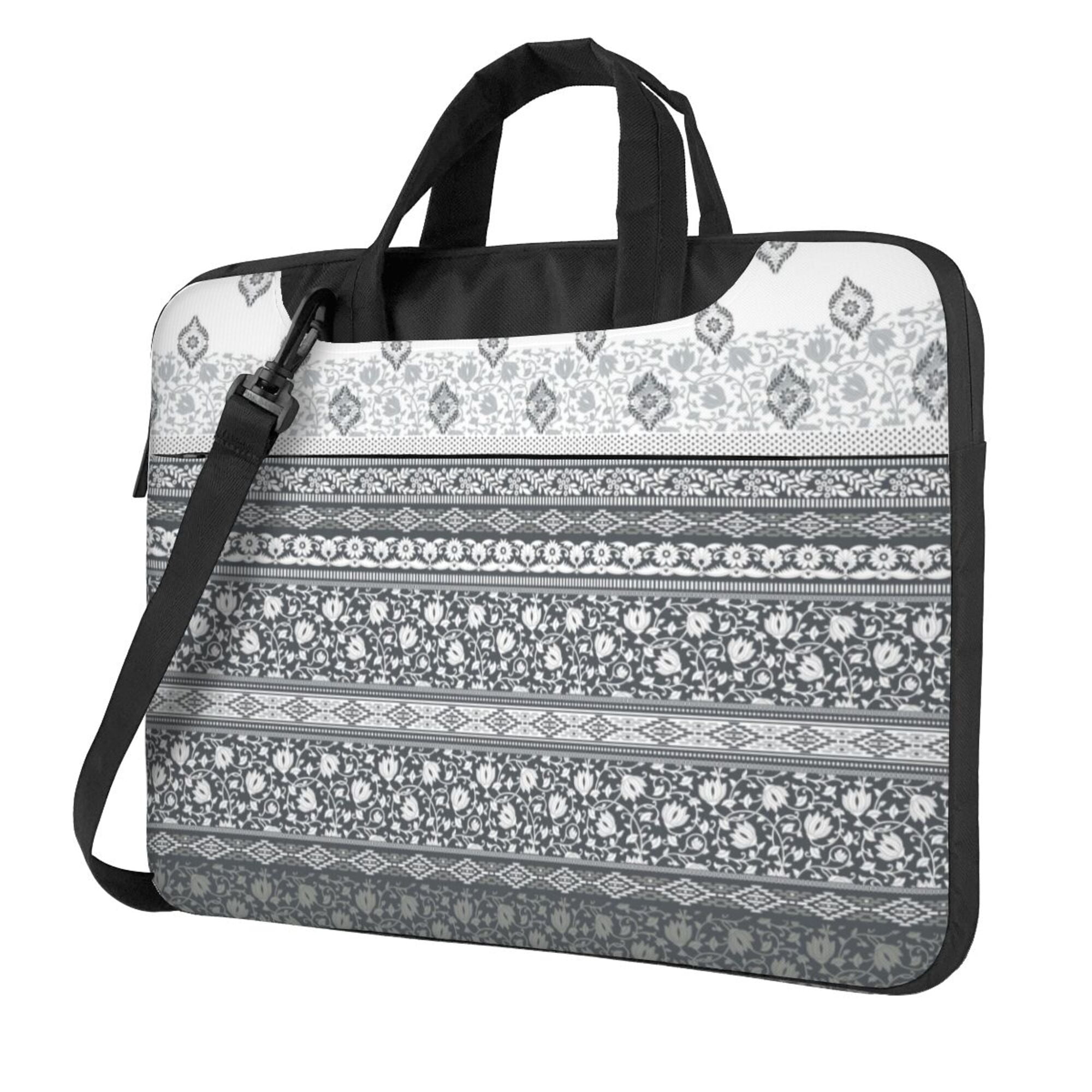 ZICANCN Laptop Case 14 inch, Vintage Ethnic Gray Aztec Work Shoulder ...