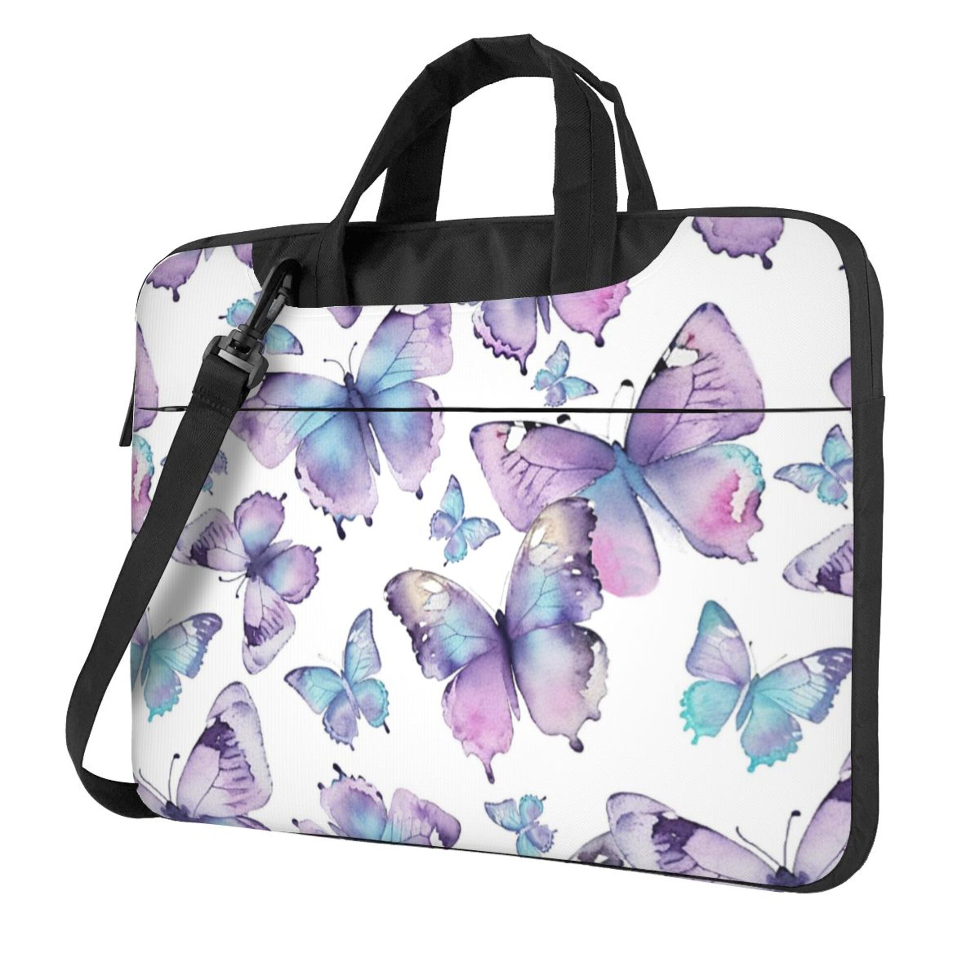 ZICANCN Laptop Case 14 inch, Watercolor Pastel Butterfly Work Shoulder ...