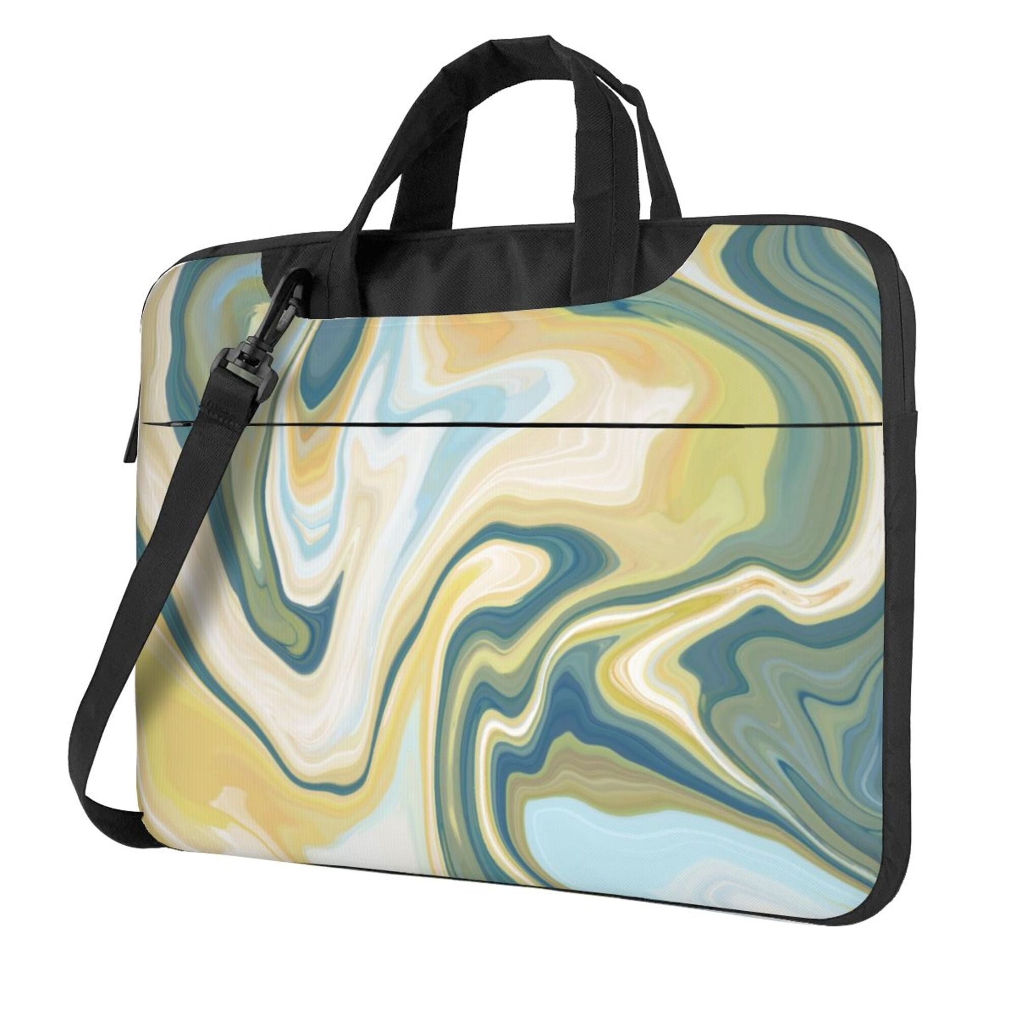 ZICANCN Laptop Case 15.6 inch, Abstract Art Gold Marble Work Shoulder ...