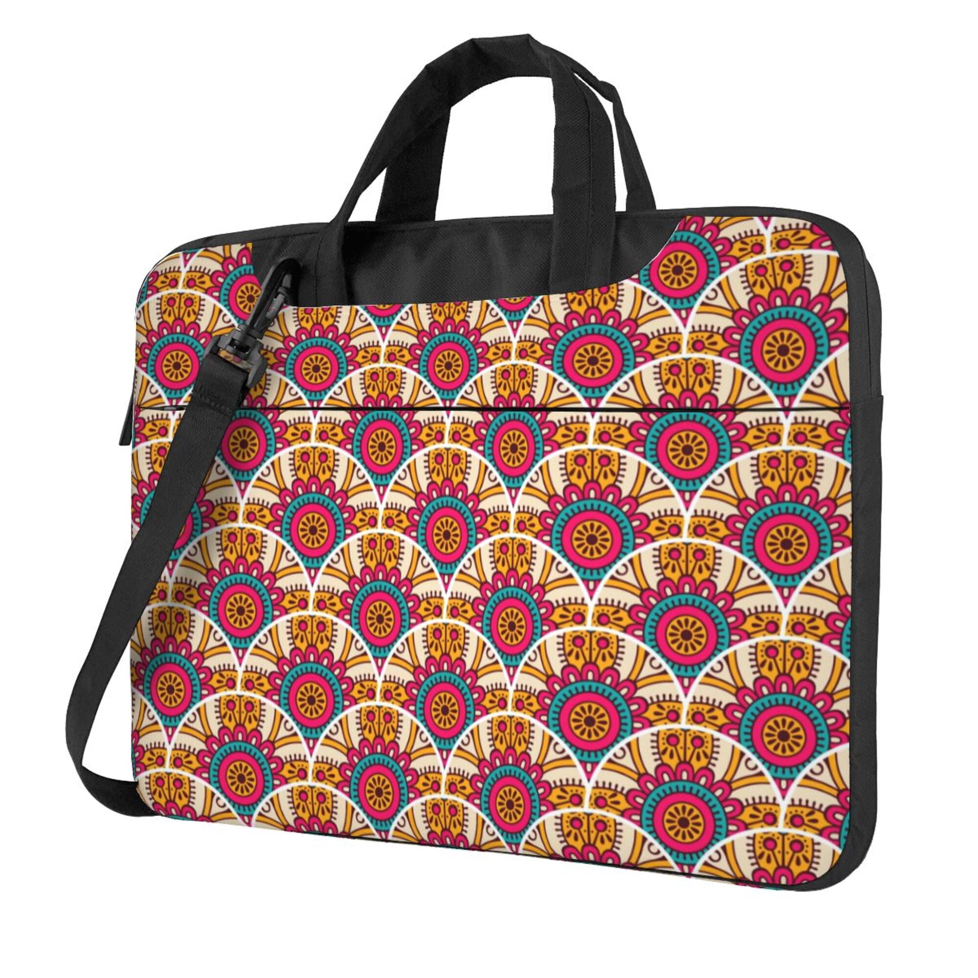 ZICANCN Laptop Case 15.6 inch, Colorful Floral Circle Decorative Work ...