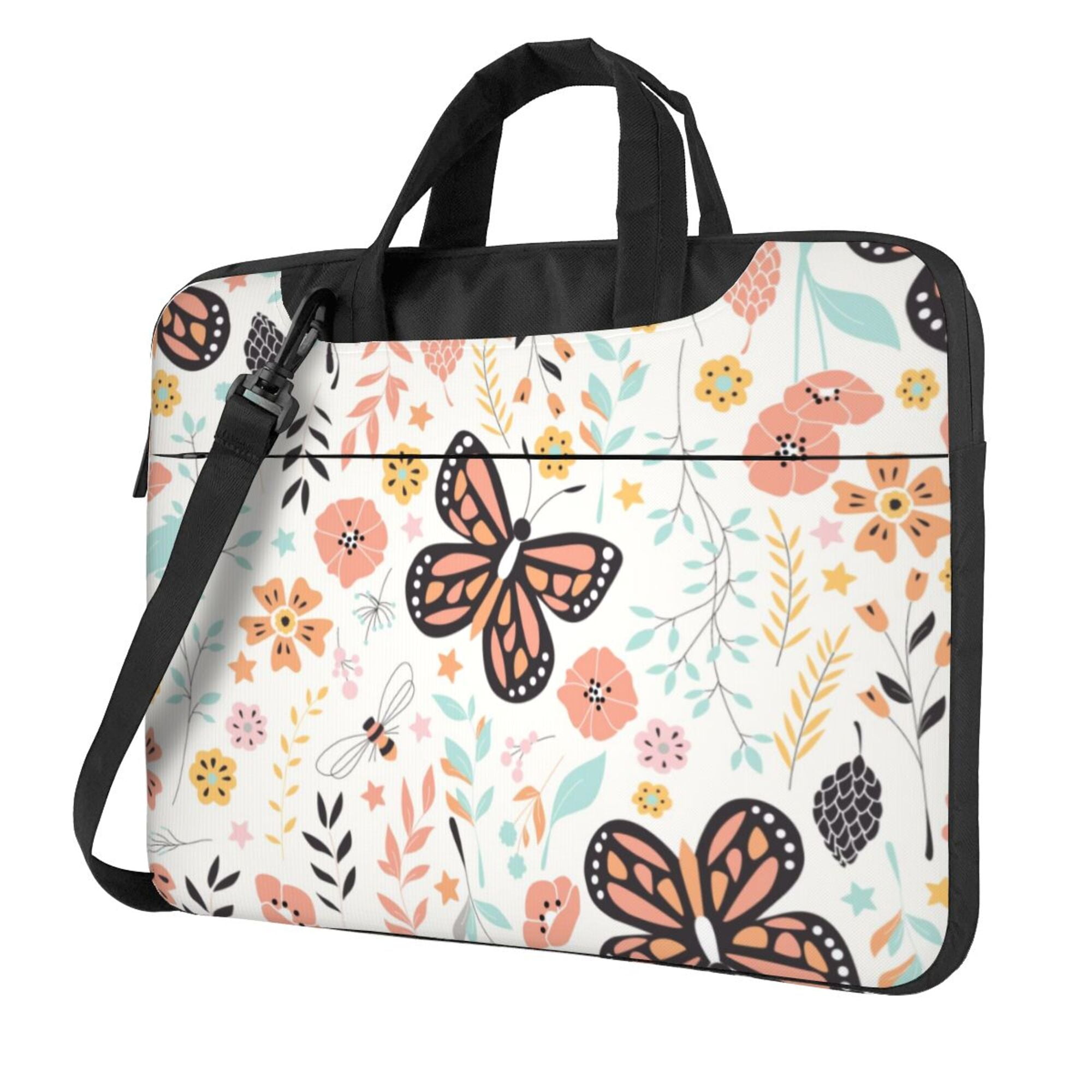 ZICANCN Laptop Case 15.6 inch, Flowering Butterflies Work Shoulder ...