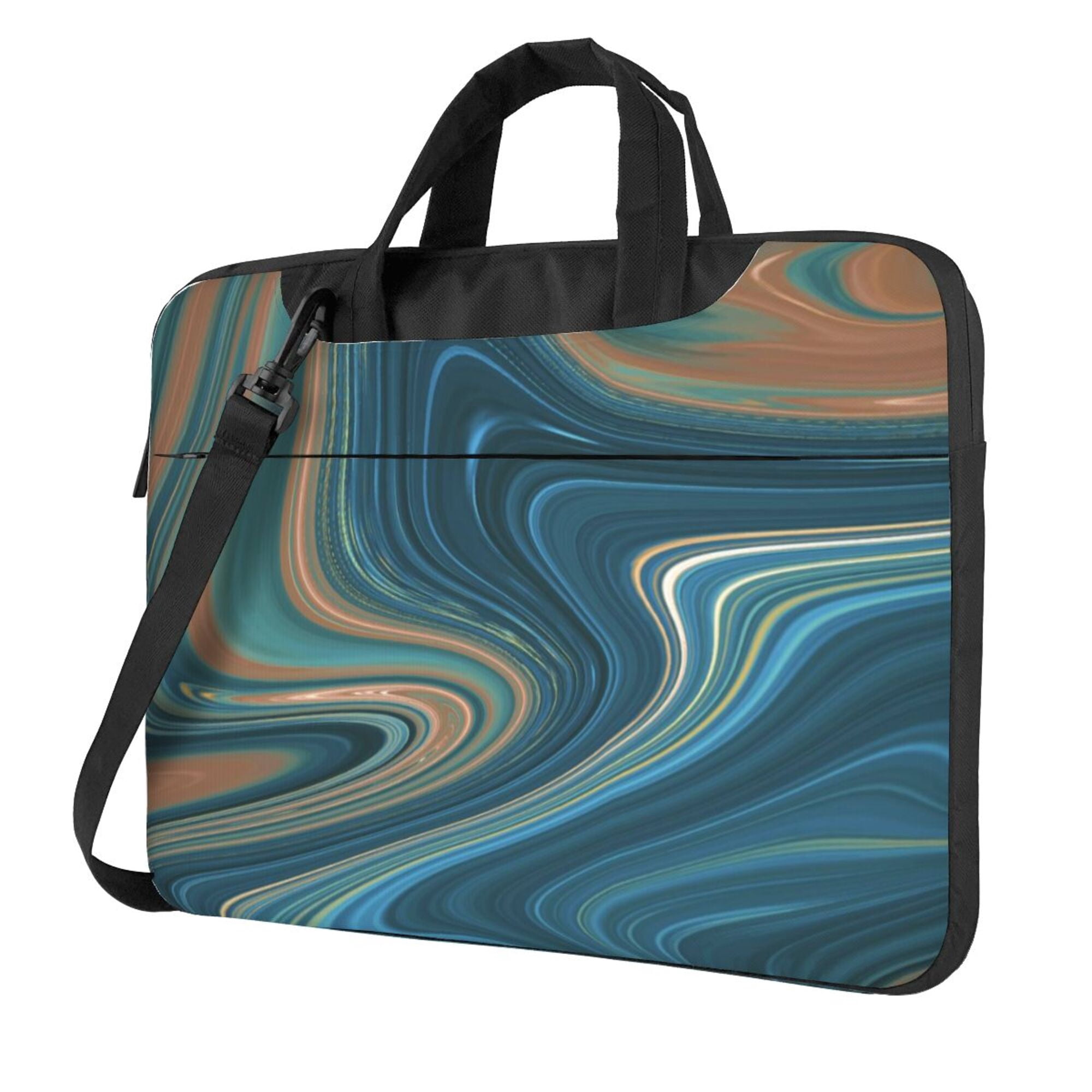 ZICANCN Laptop Case 15.6 inch, Fluid Swirl Marble Texture Work Shoulder ...