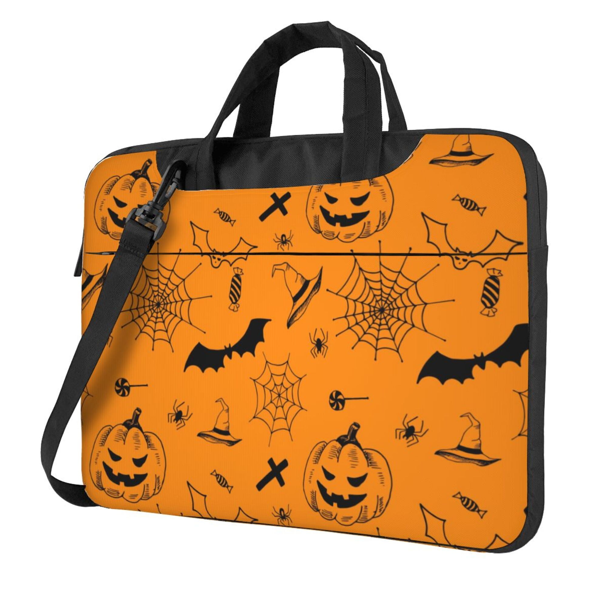 ZICANCN Laptop Case 15.6 inch, Halloween Bat Scary Spooky Work Shoulder ...