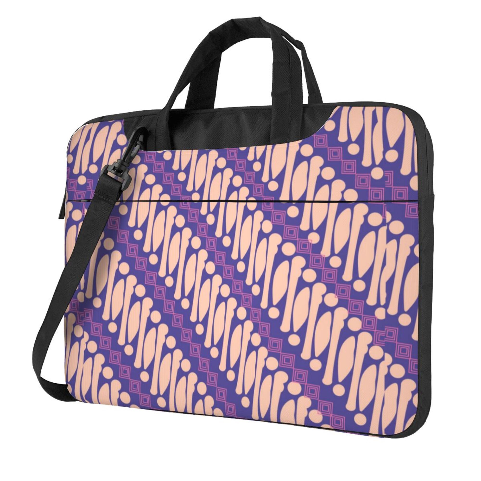 ZICANCN Laptop Case 15.6 inch, Purple Aztec Ethnic Stripe Work Shoulder ...
