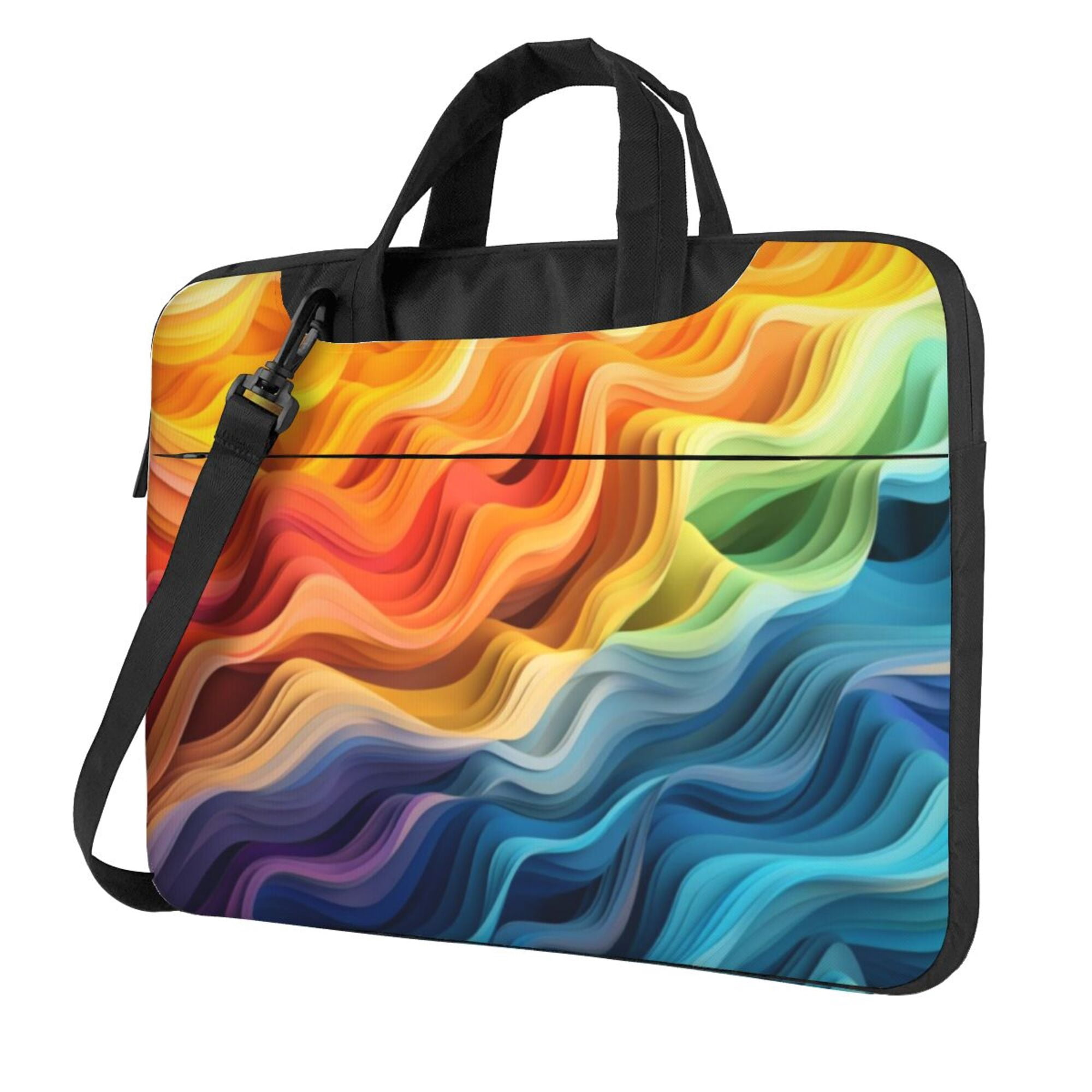 ZICANCN Laptop Case 15.6 inch, Rainbow Colors Background Work Shoulder ...