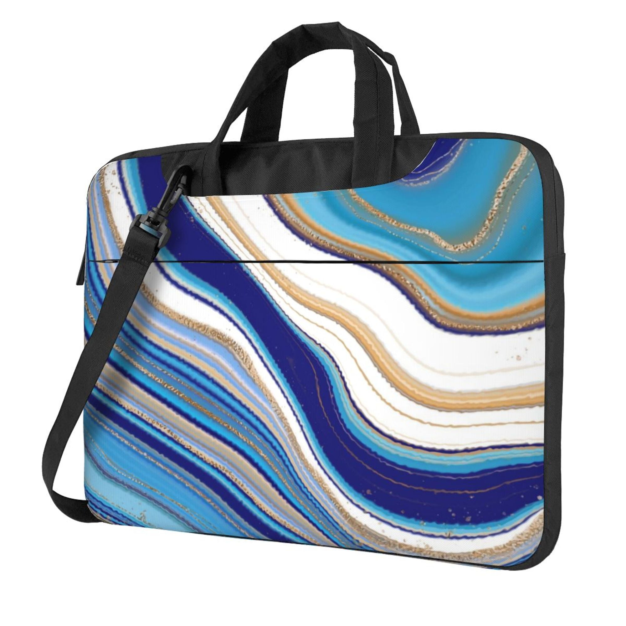 ZICANCN Laptop Case 15.6 inch, Realistic Agate Gradient Agate Work Shoulder Messenger Business ...