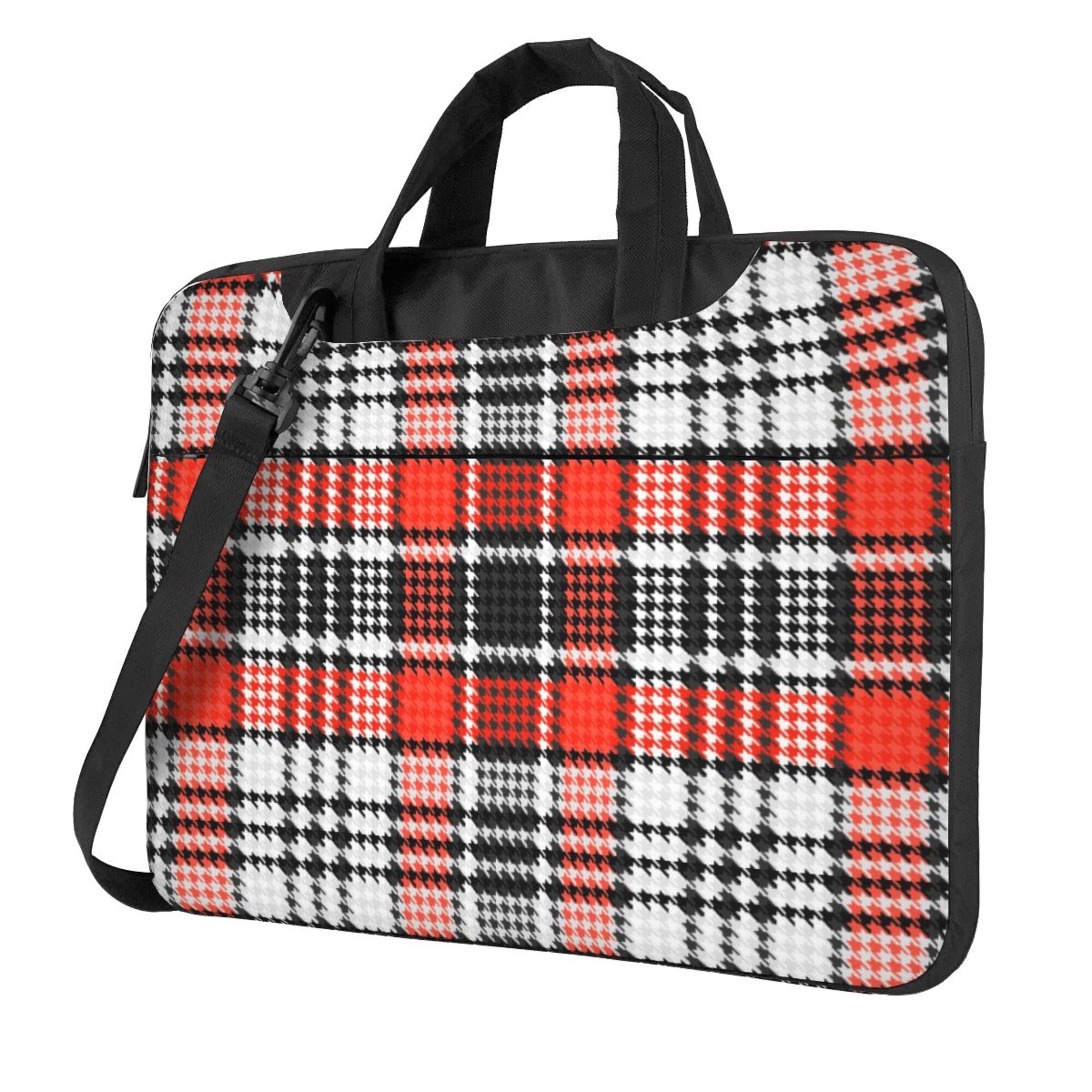ZICANCN Laptop Case 15.6 inch, Red Black Modren Stripe Plaid Work ...