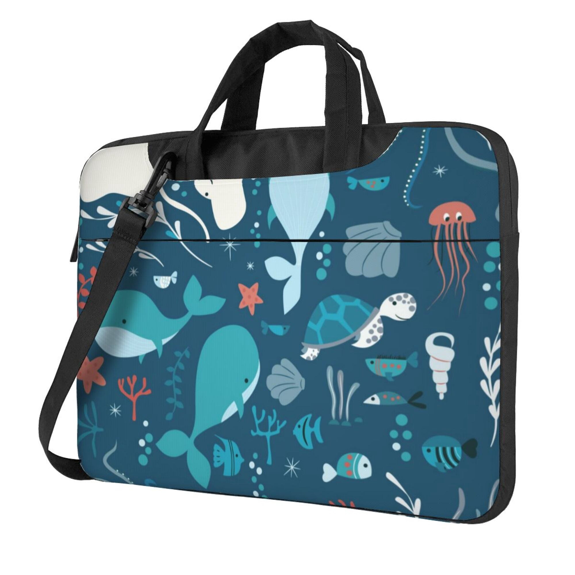 ZICANCN Laptop Case 15.6 inch, Sealife Fish Whale Work Shoulder ...