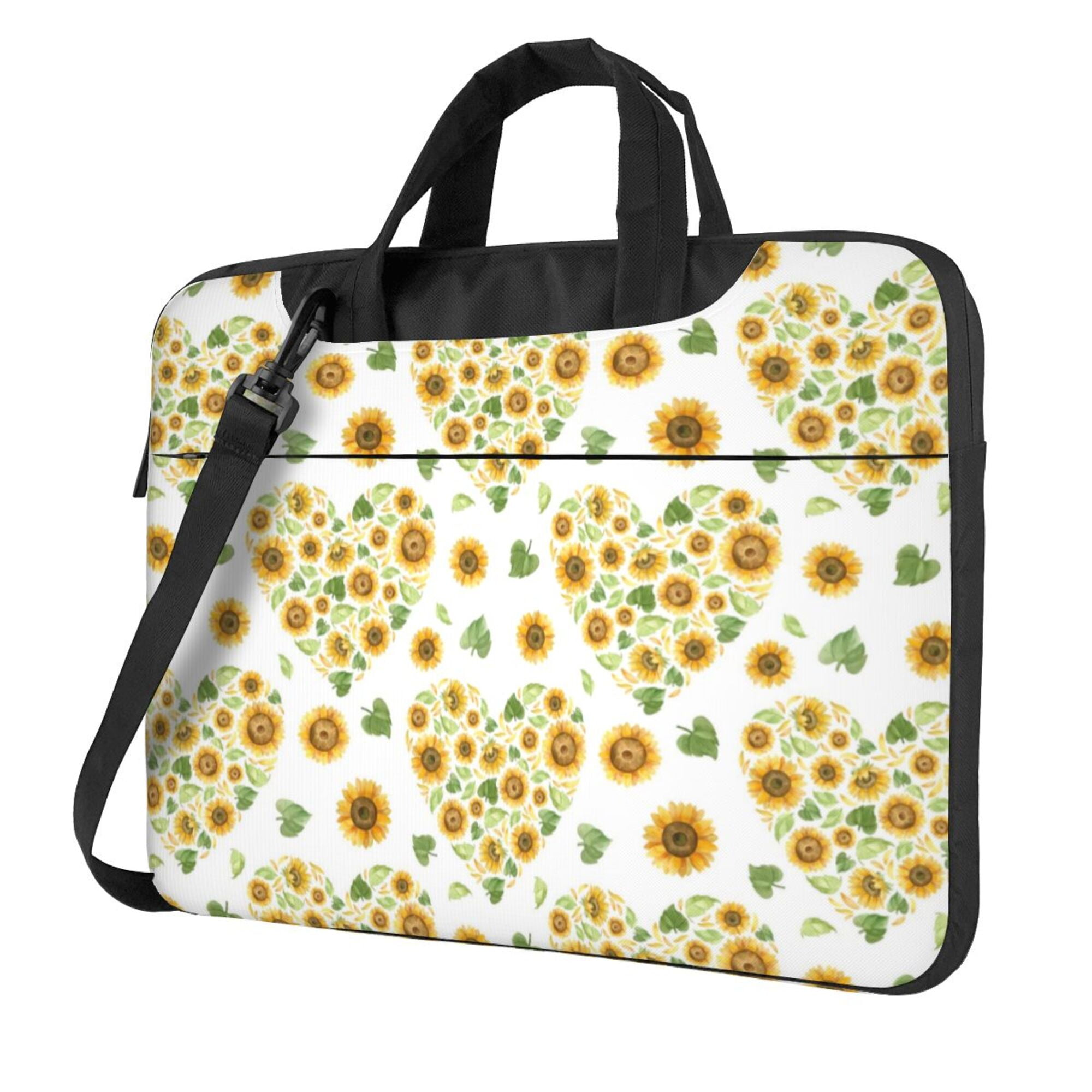 ZICANCN Laptop Case 15.6 inch, Sunflowers Hearts Romantic Floral Work ...