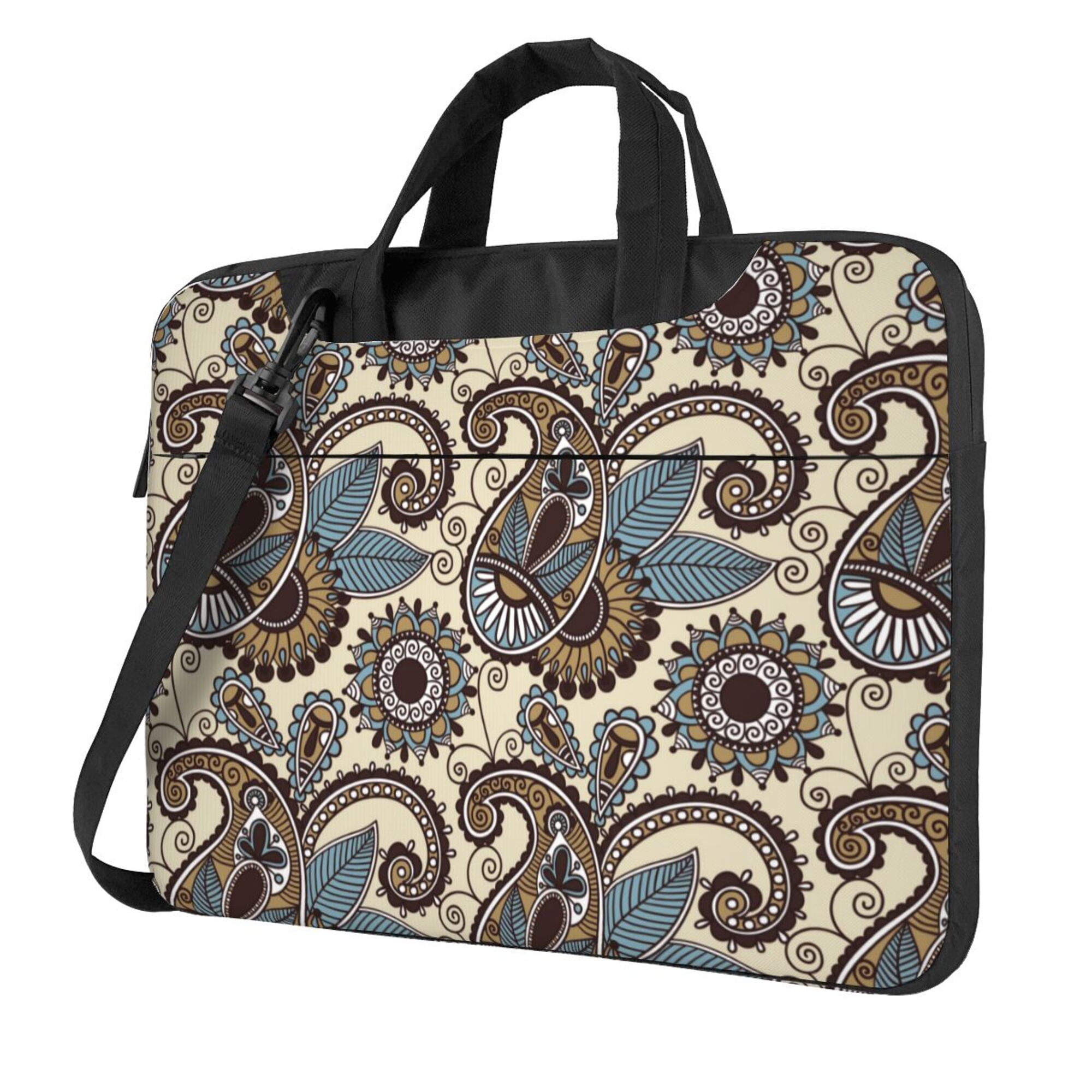 ZICANCN Laptop Case 15.6 inch, Vintage Brown Floral Paisley Work ...