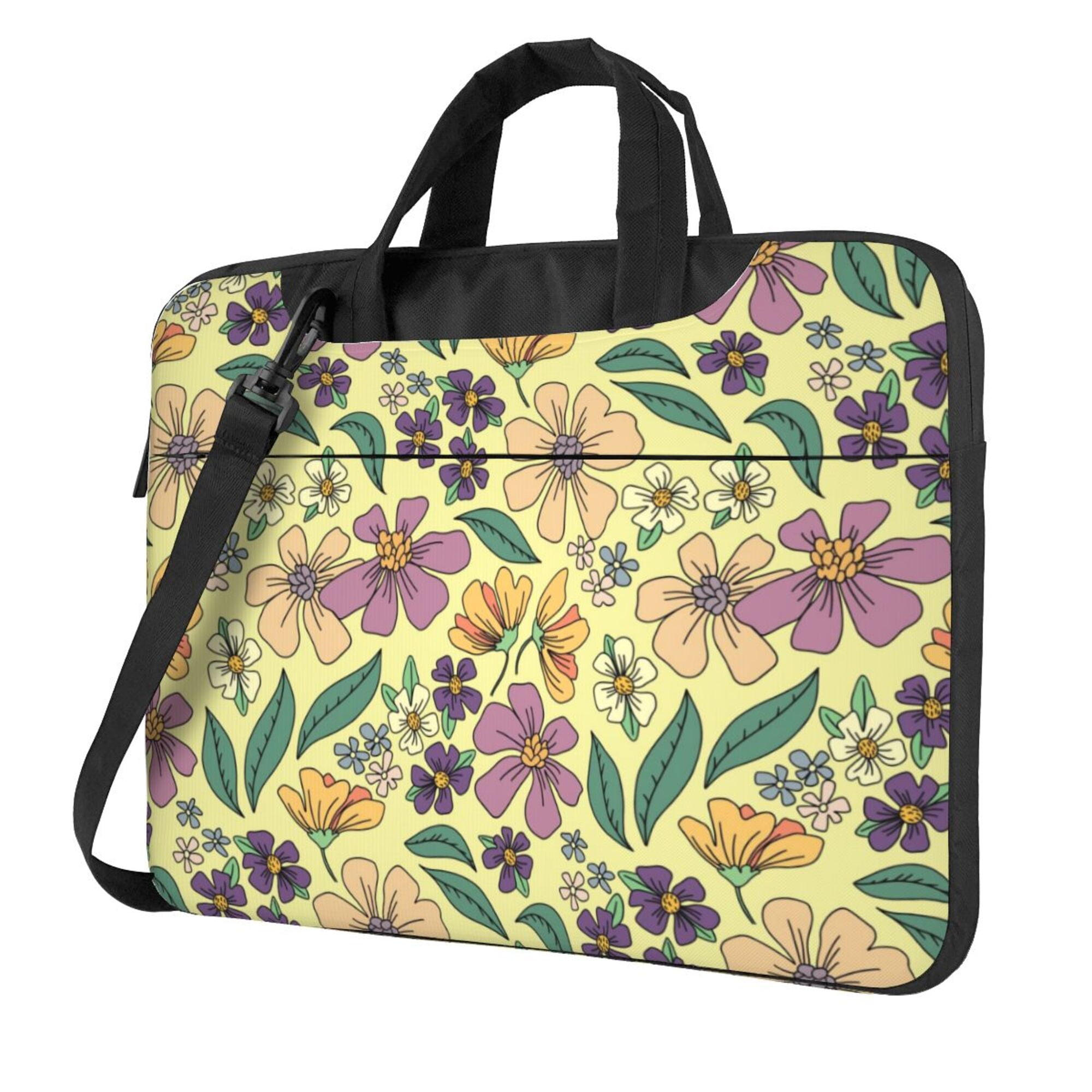 ZICANCN Laptop Case 15.6 inch, Vintage Elegant Flowers Work Shoulder ...