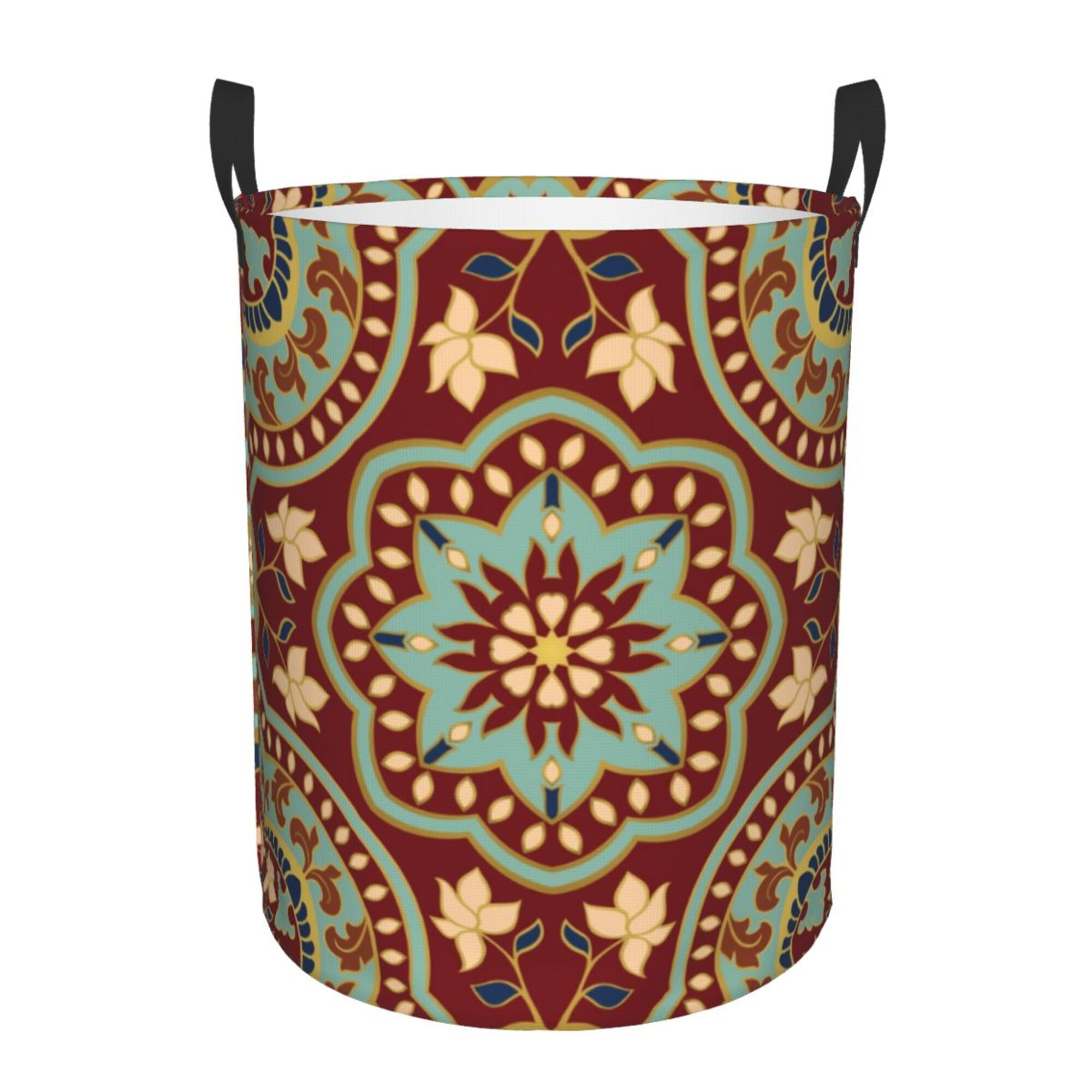 ZICANCN Laundry Basket Organizer, Abstract Persian Blue Flower ...