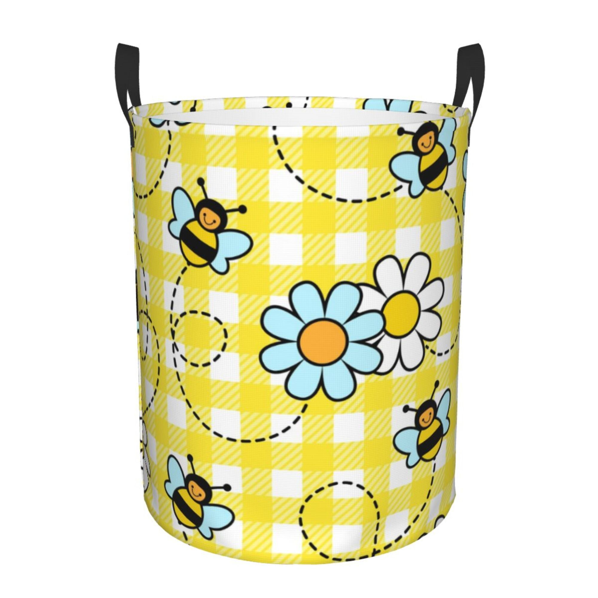 ZICANCN Laundry Basket Organizer, Bees Beehive Floral Leaves ...