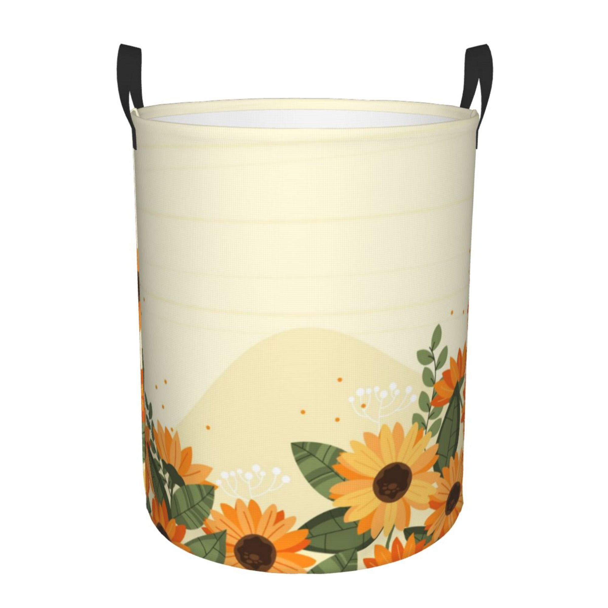 ZICANCN Laundry Basket Organizer, Blooming Sunflower Border Collapsible ...