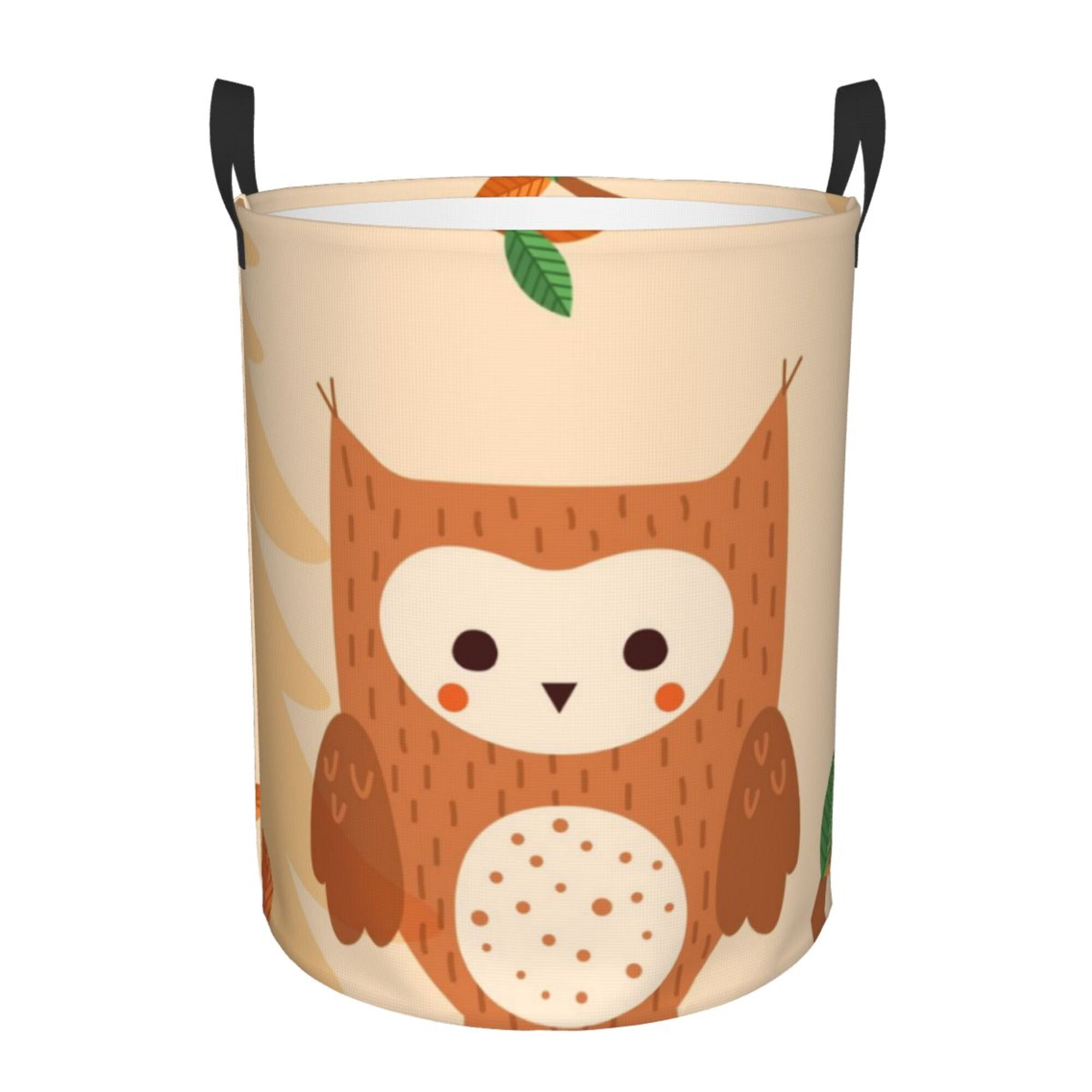 ZICANCN Laundry Basket Organizer, Brown Owl Forest Bird Collapsible ...