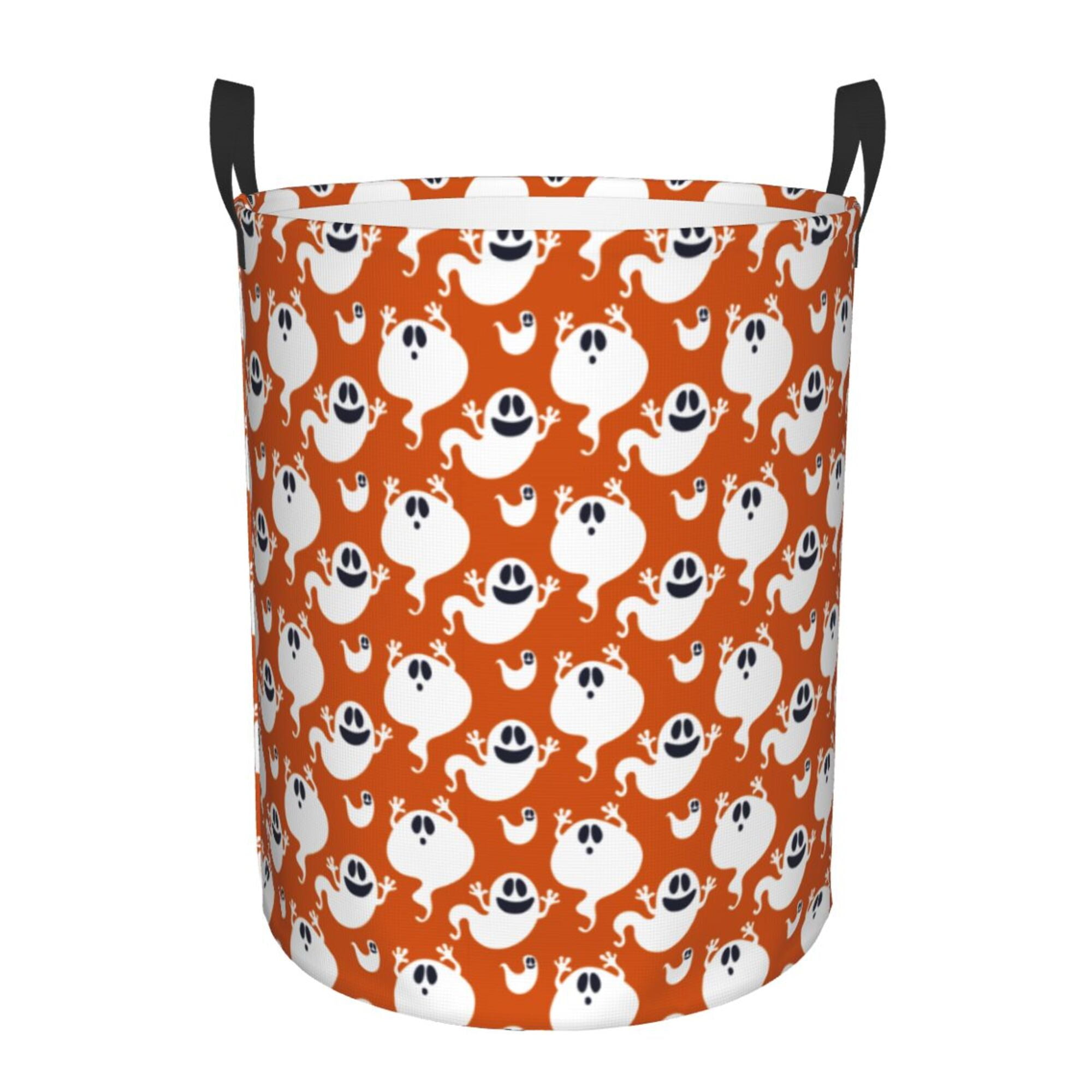 ZICANCN Laundry Basket Organizer, Cartoon Orange Ghost Collapsible ...