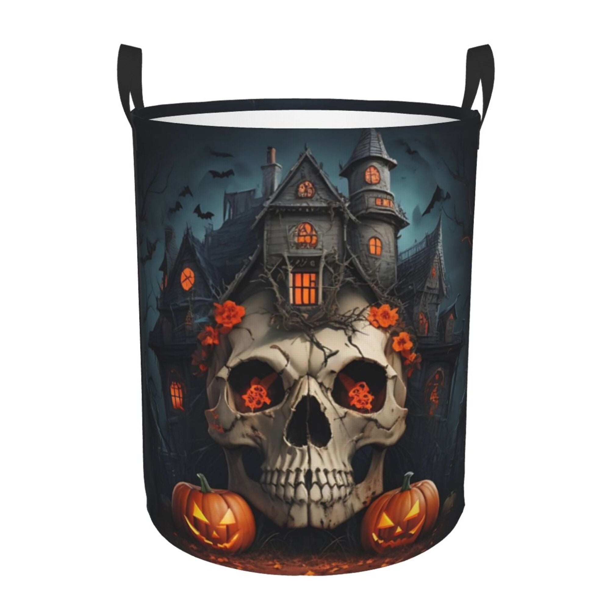 ZICANCN Laundry Basket Organizer, Colorful Modern Ghost Skull ...