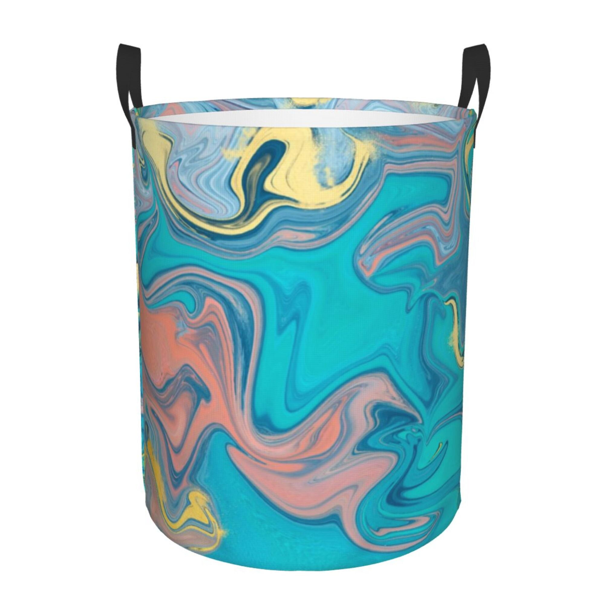 ZICANCN Laundry Basket Organizer, Gold Color Powdered Marble Texture ...