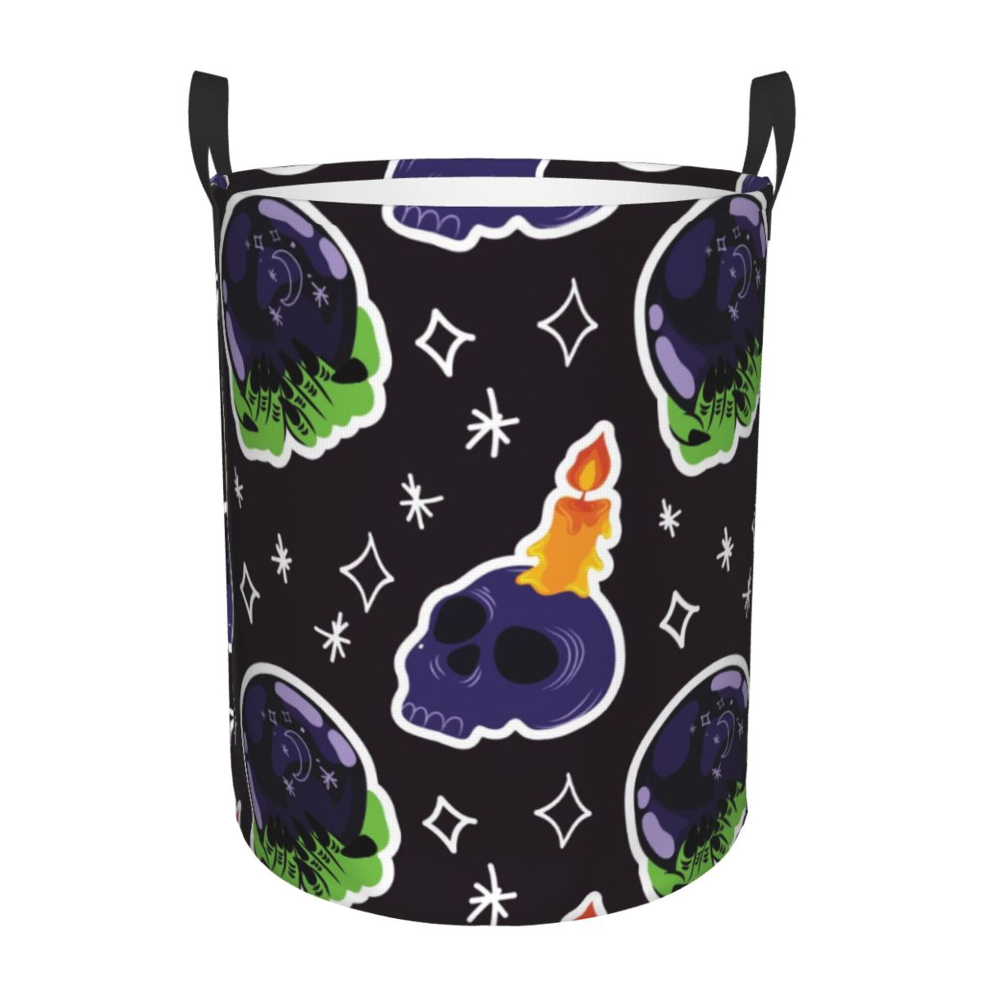 ZICANCN Laundry Basket Organizer, Halloween Night Scary Horror Skull ...