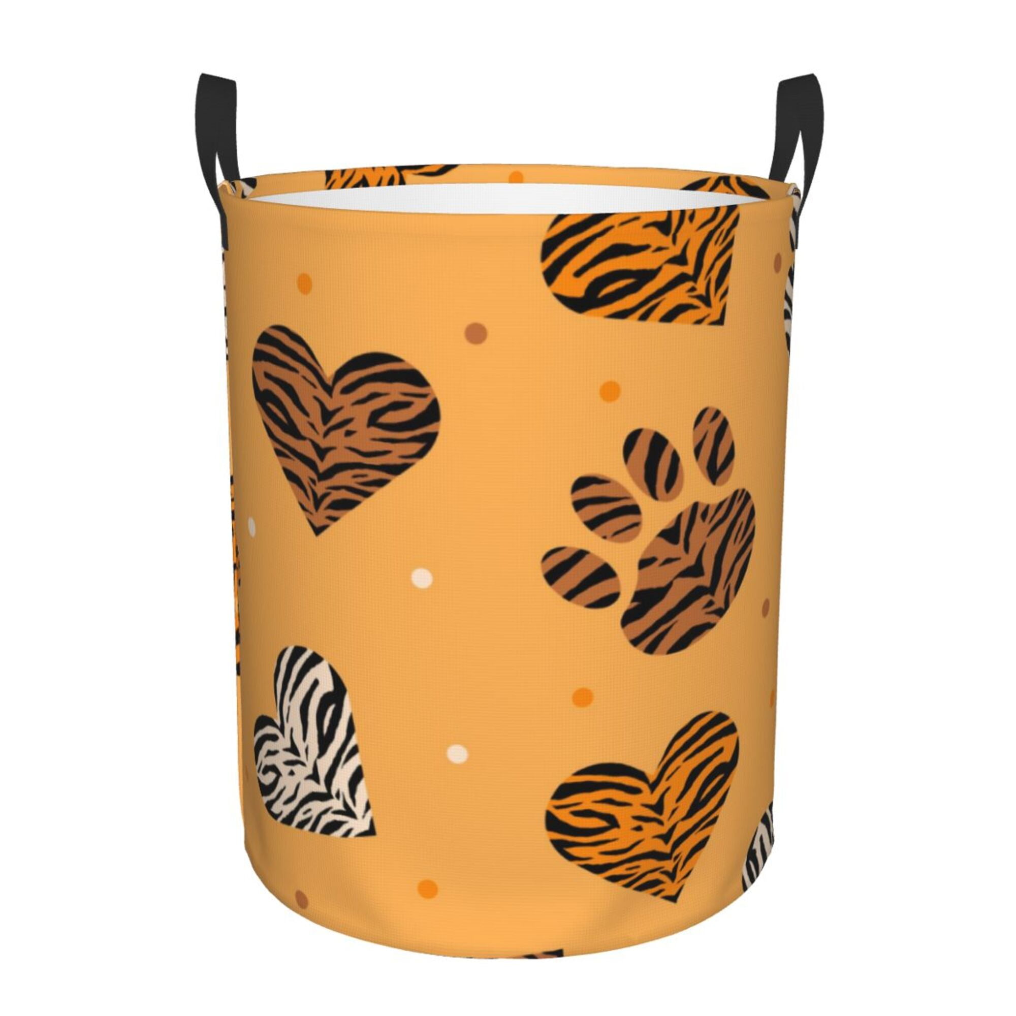 ZICANCN Laundry Basket Organizer, Leopard Print Heart Dog Paw ...