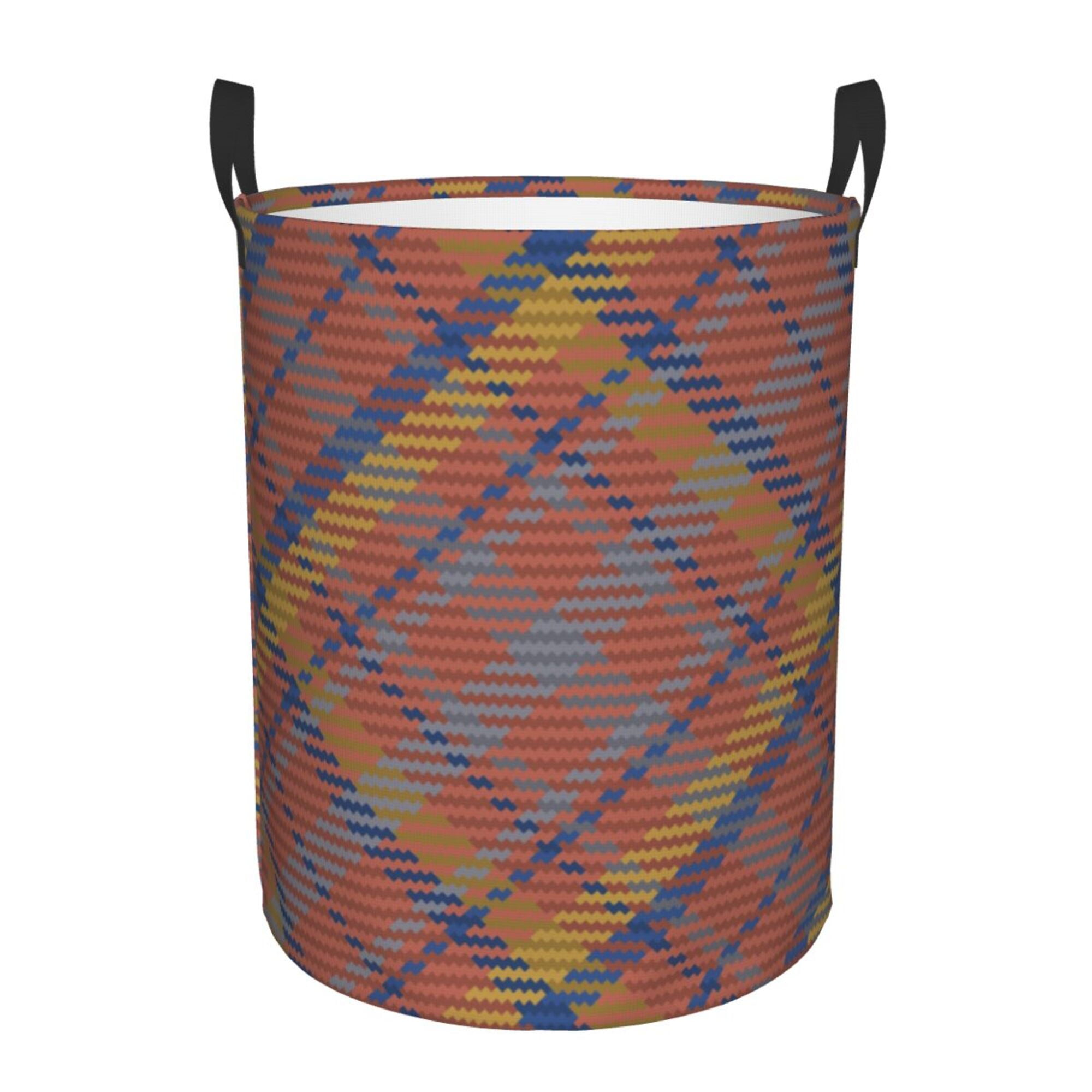 ZICANCN Laundry Basket Organizer, Orange Diagonal Striped Plaid ...