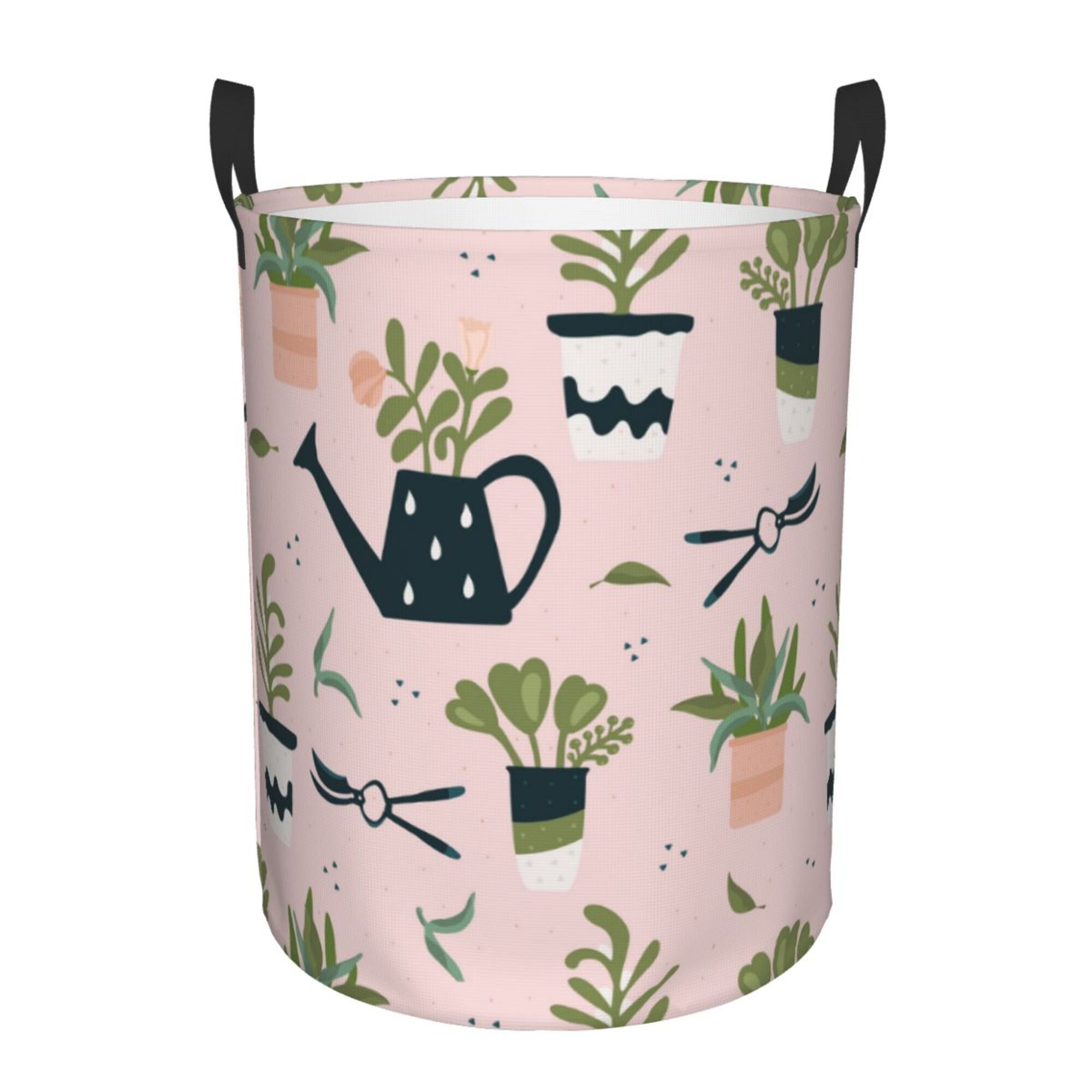 ZICANCN Laundry Basket Organizer, Pink Bonsai Plants Collapsible Hamper ...